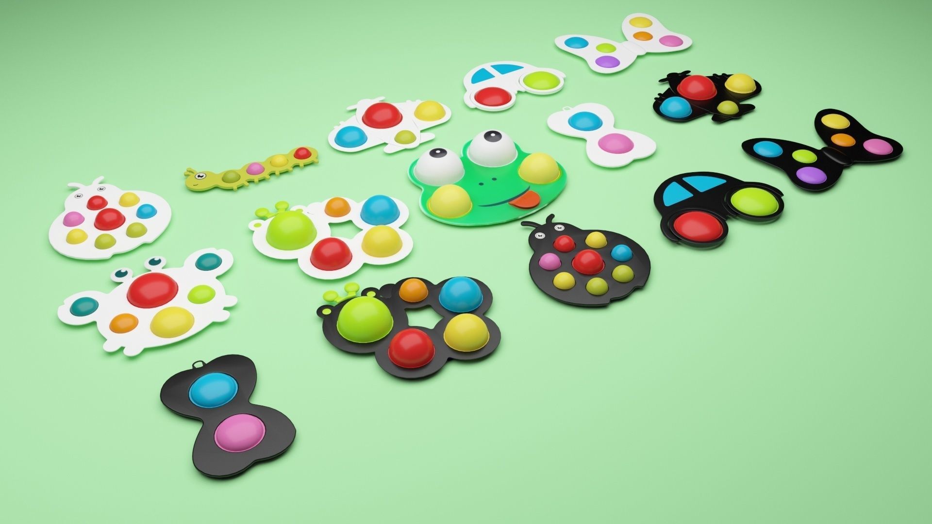 Simple Dimples Set 3D model | CGTrader