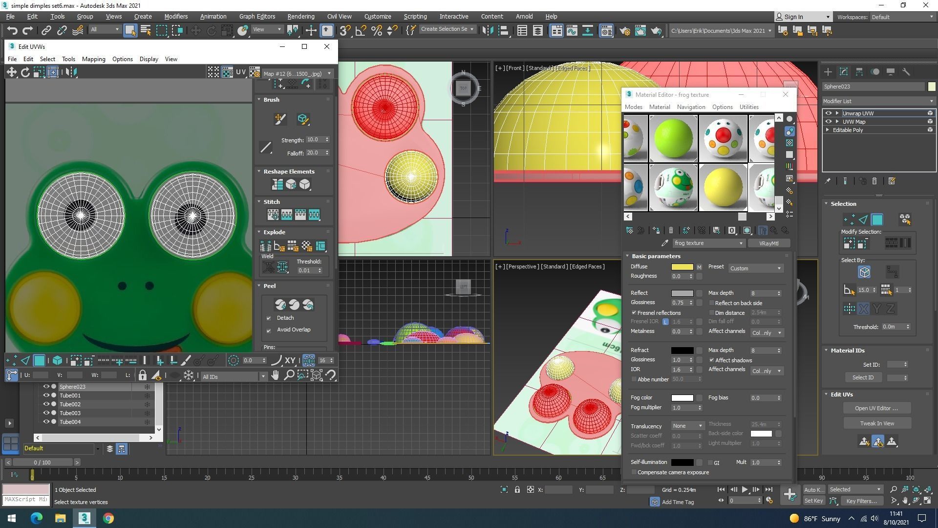 Simple Dimples Set 3D model | CGTrader