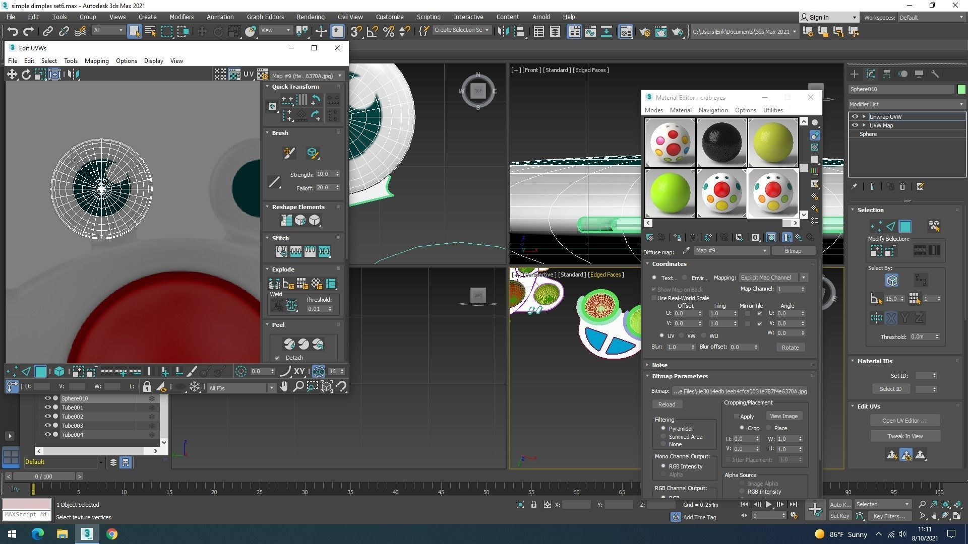 Simple Dimples Set 3D model | CGTrader