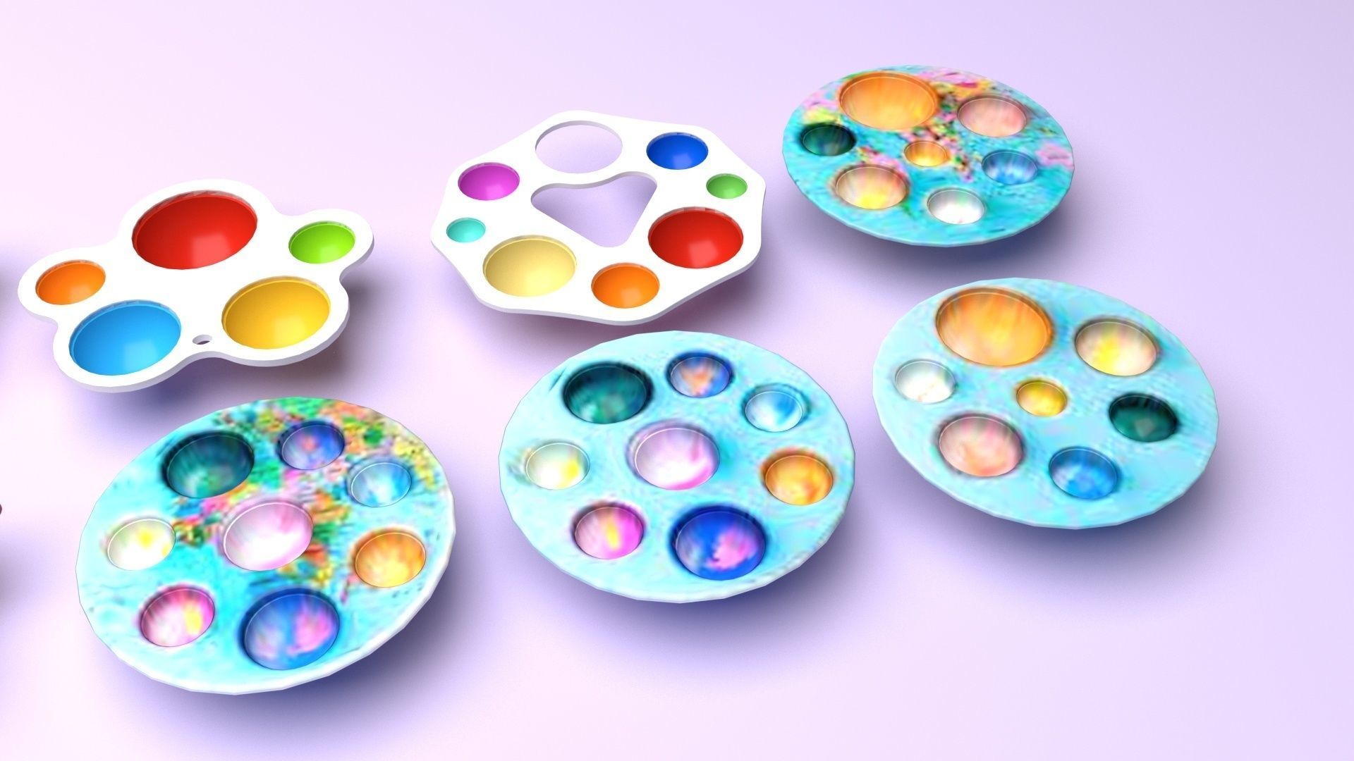 Simple Dimples Set 3D model | CGTrader