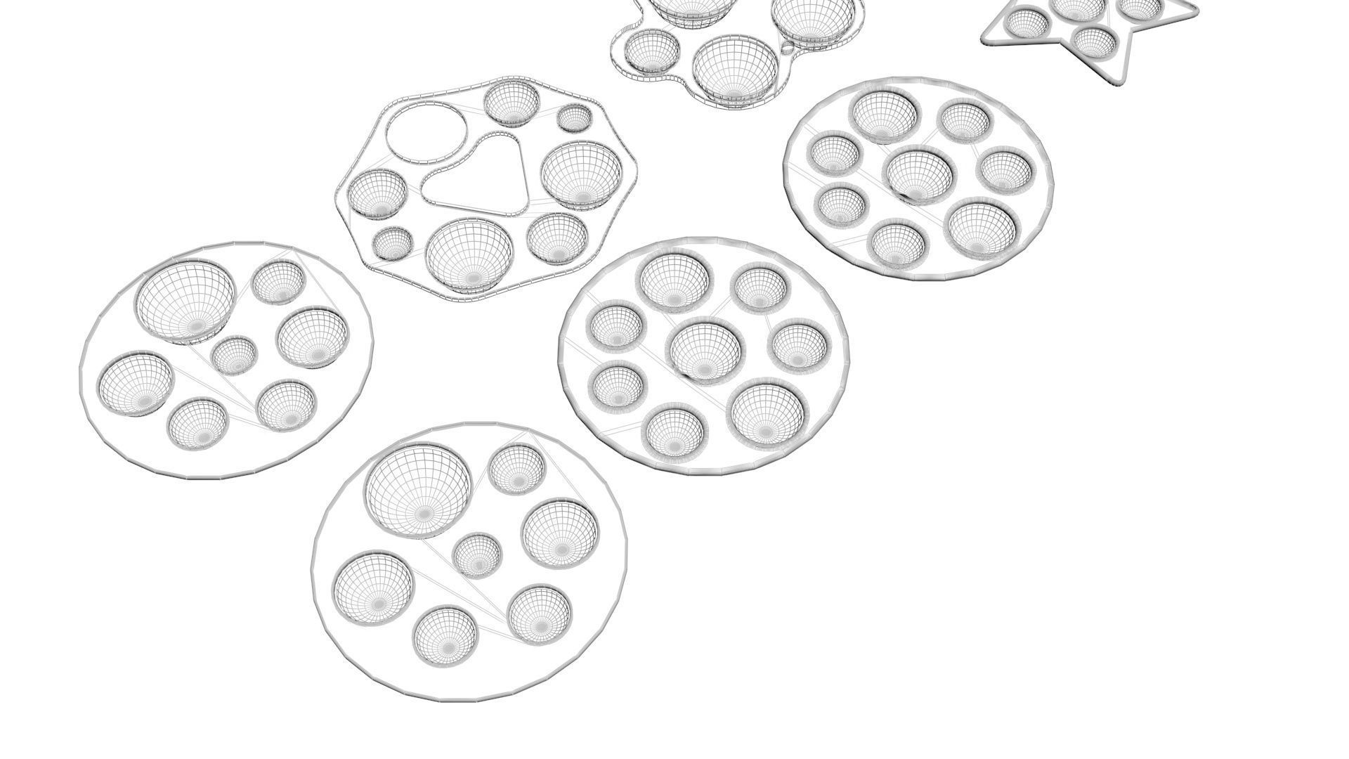 Simple Dimples Set 3D model | CGTrader