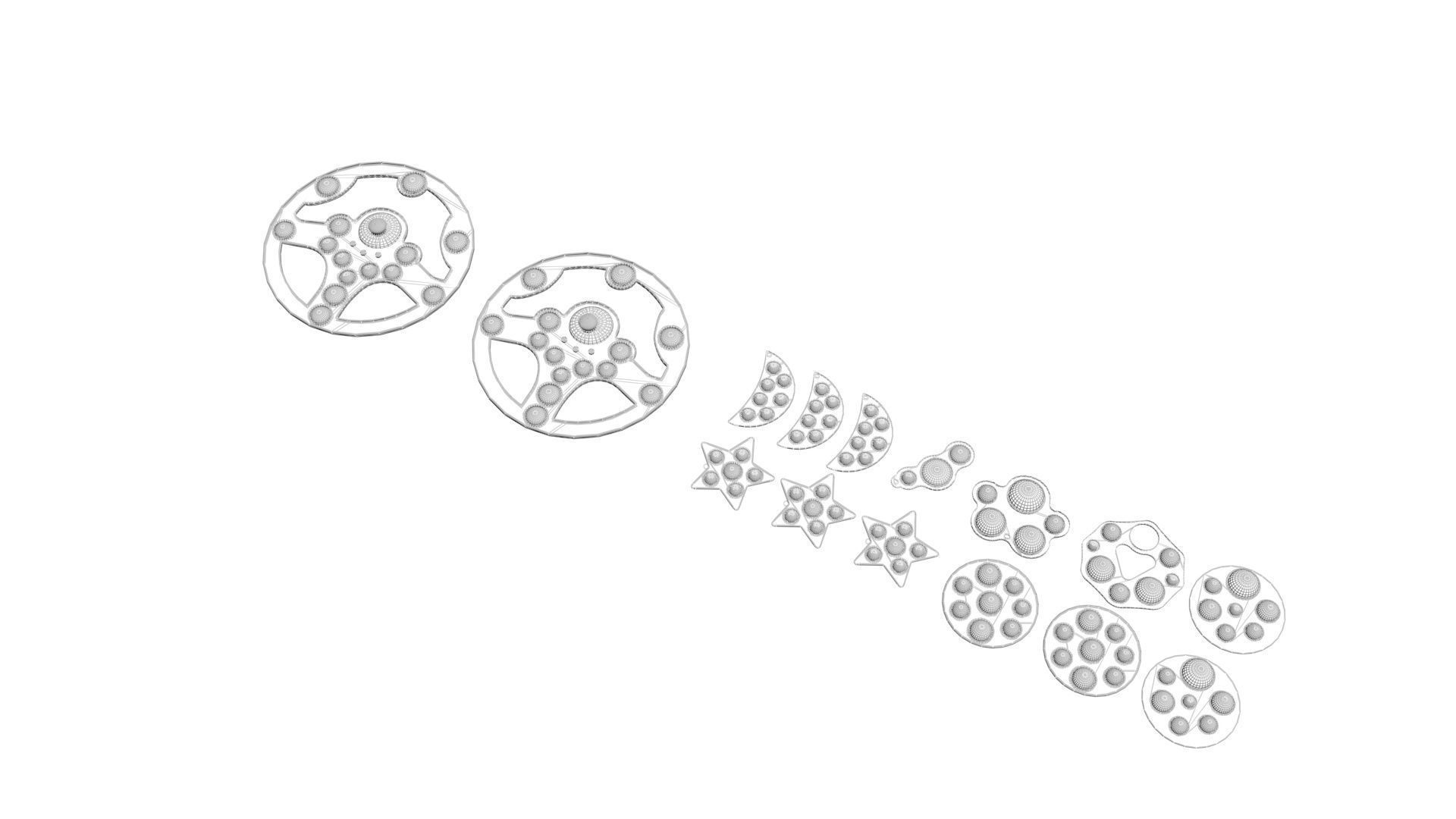 Simple Dimples Set 3D model | CGTrader