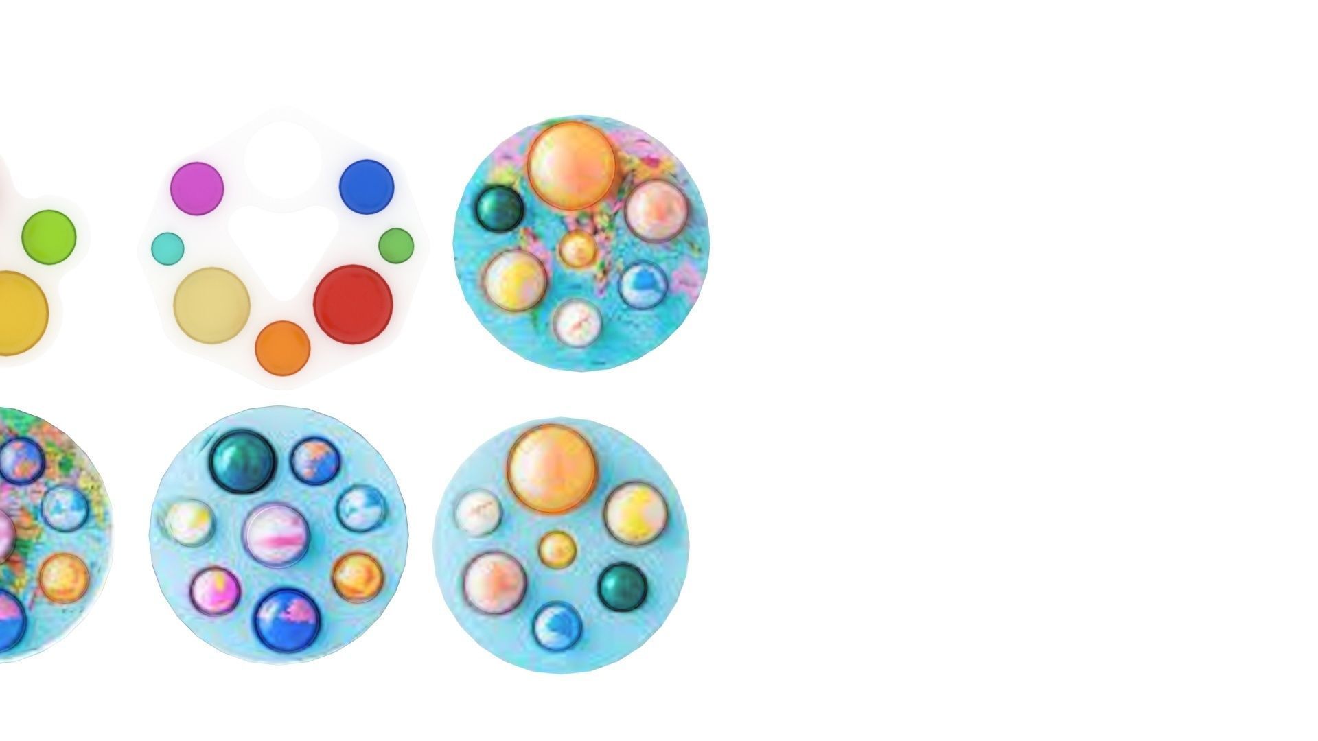 Simple Dimples Set 3D model | CGTrader