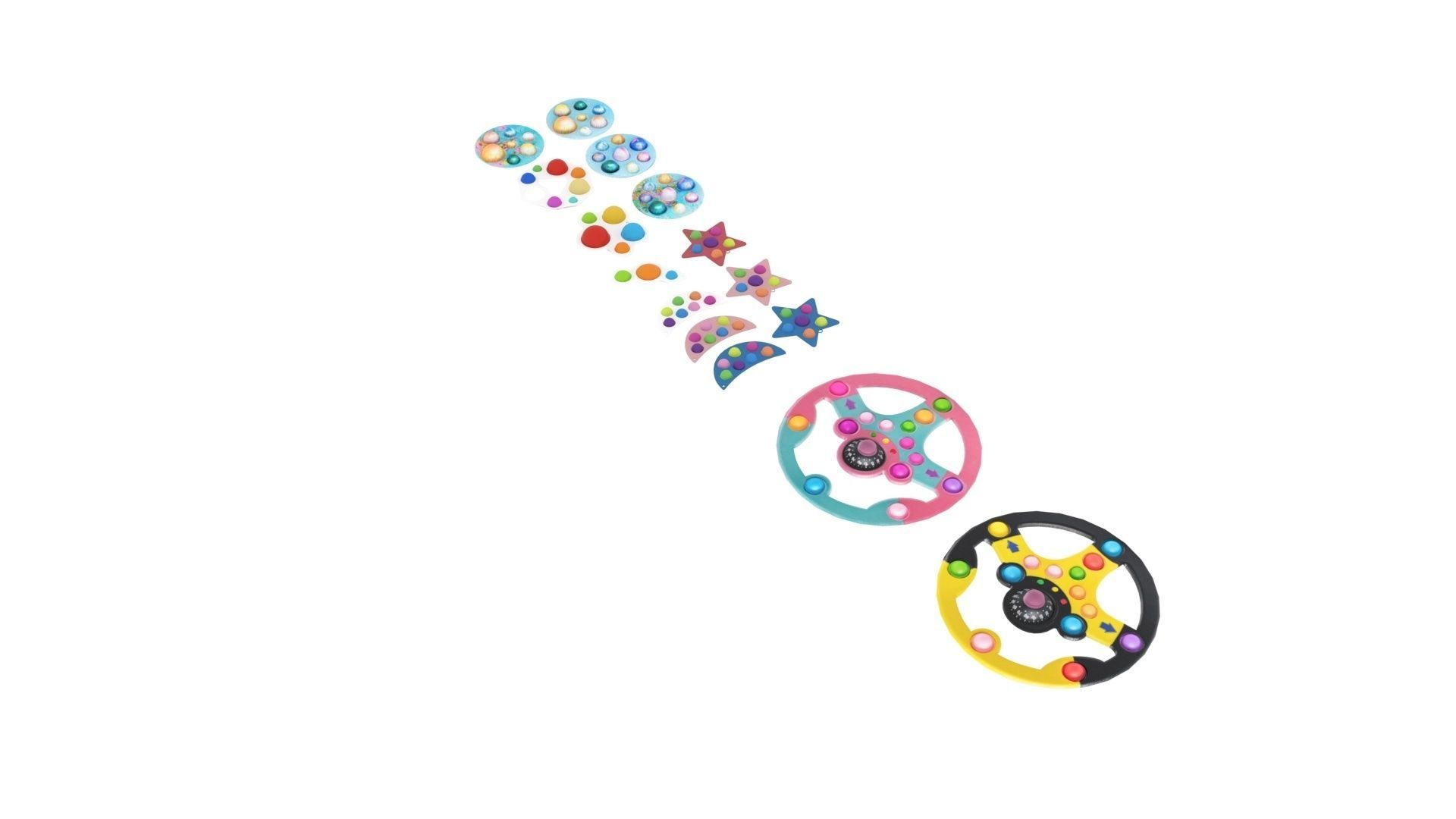 Simple Dimples Set 3D model | CGTrader