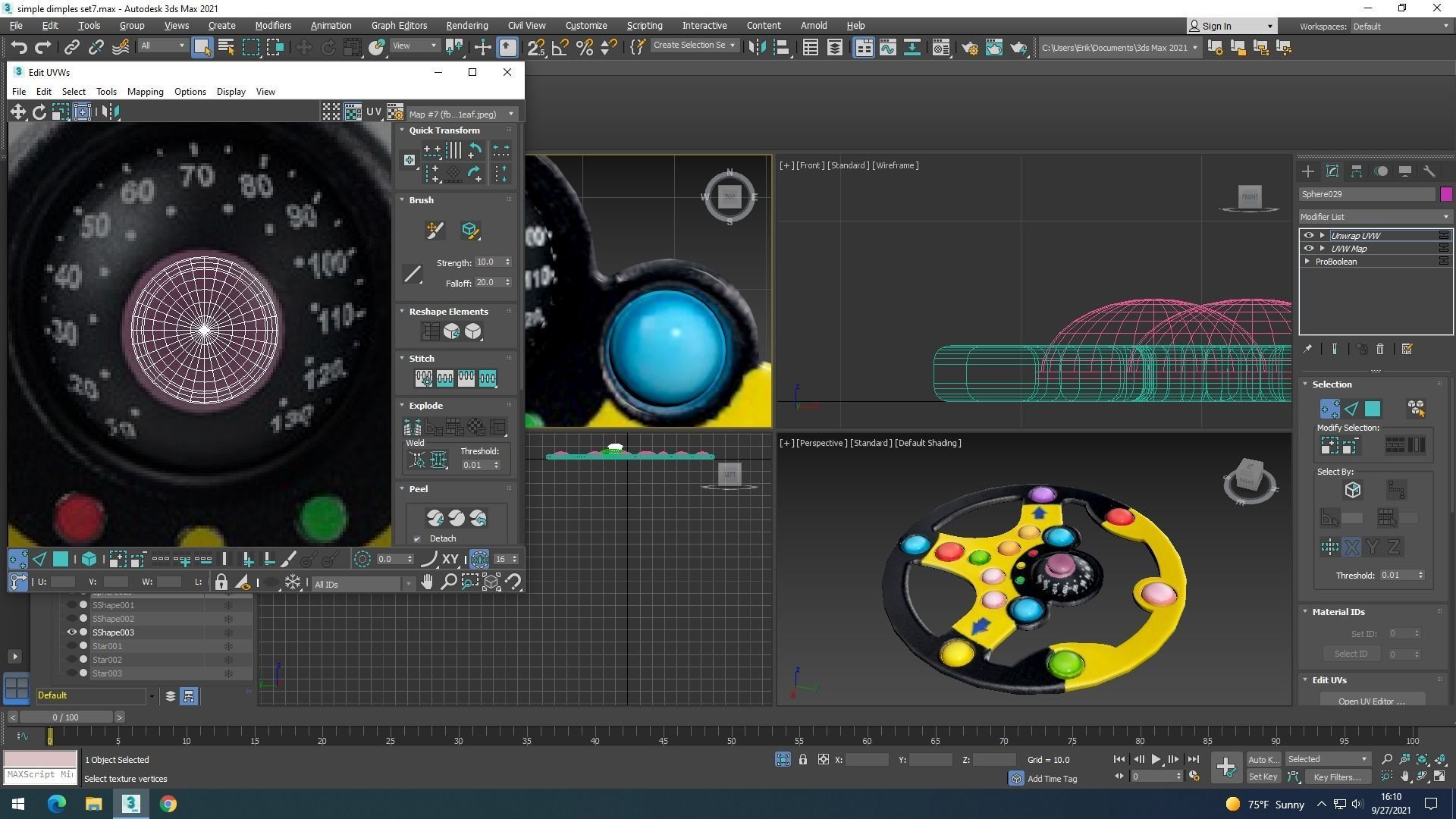 Simple Dimples Set 3D model | CGTrader