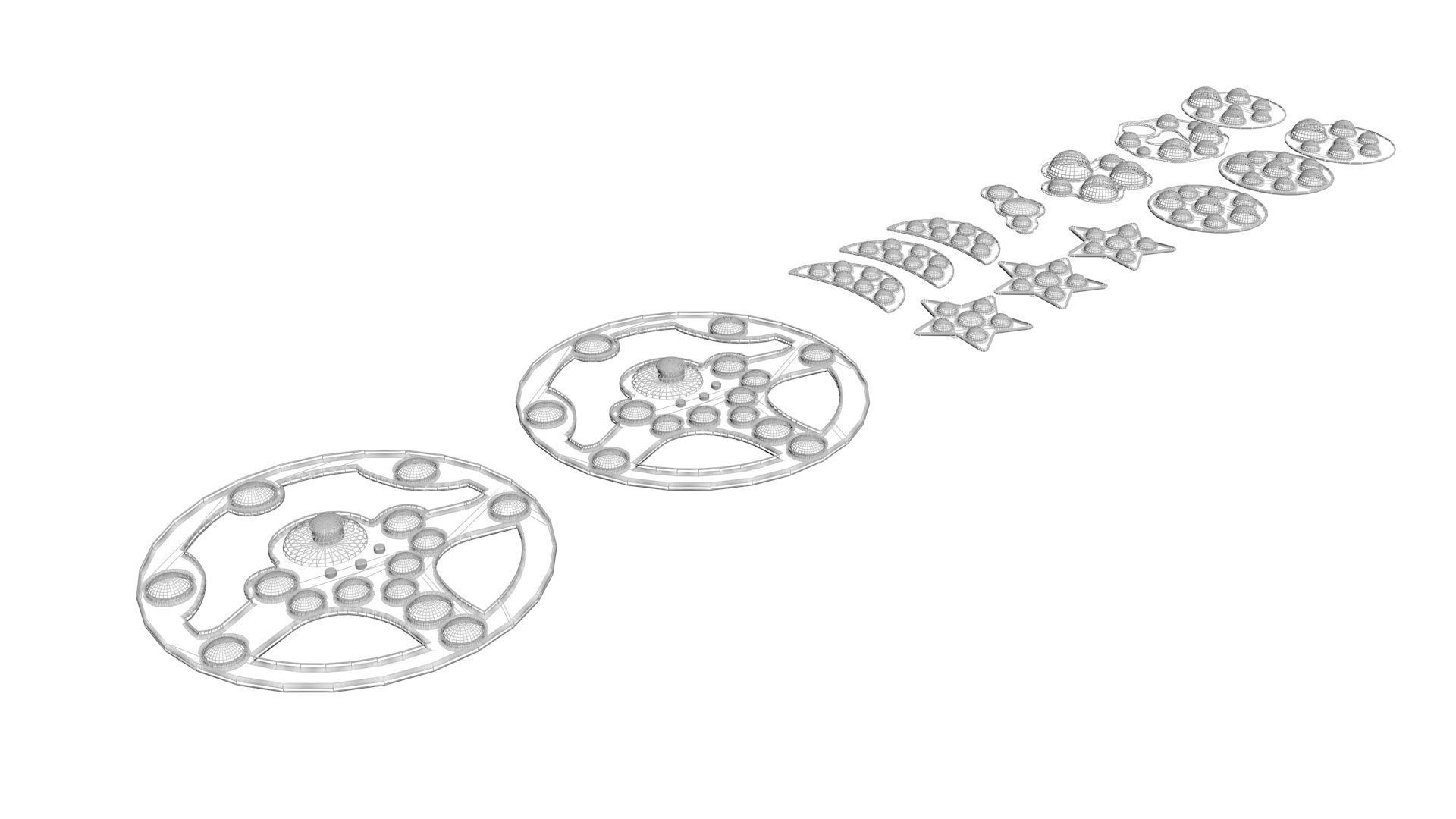 Simple Dimples Set 3D model | CGTrader