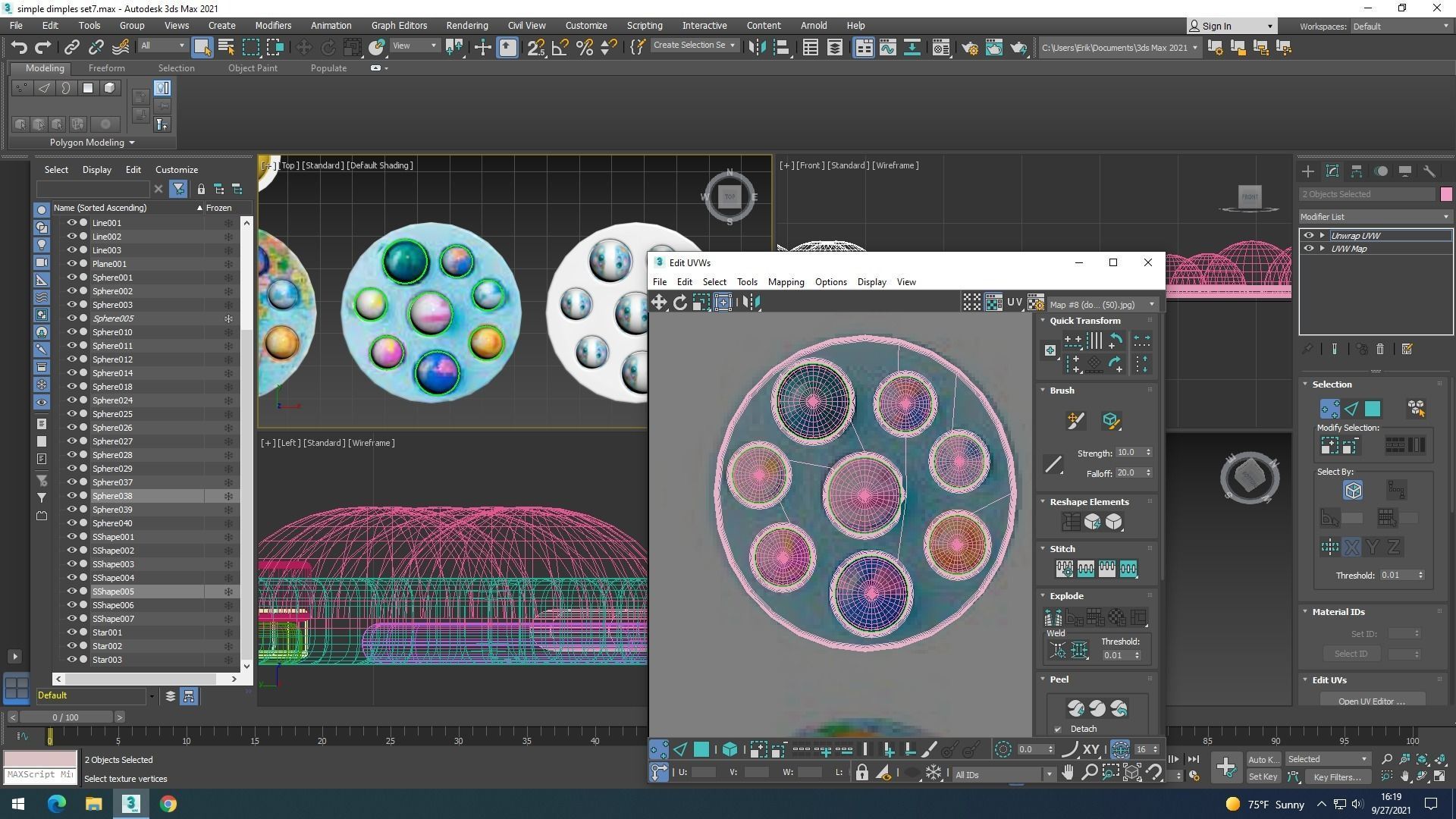 Simple Dimples Set 3D model | CGTrader