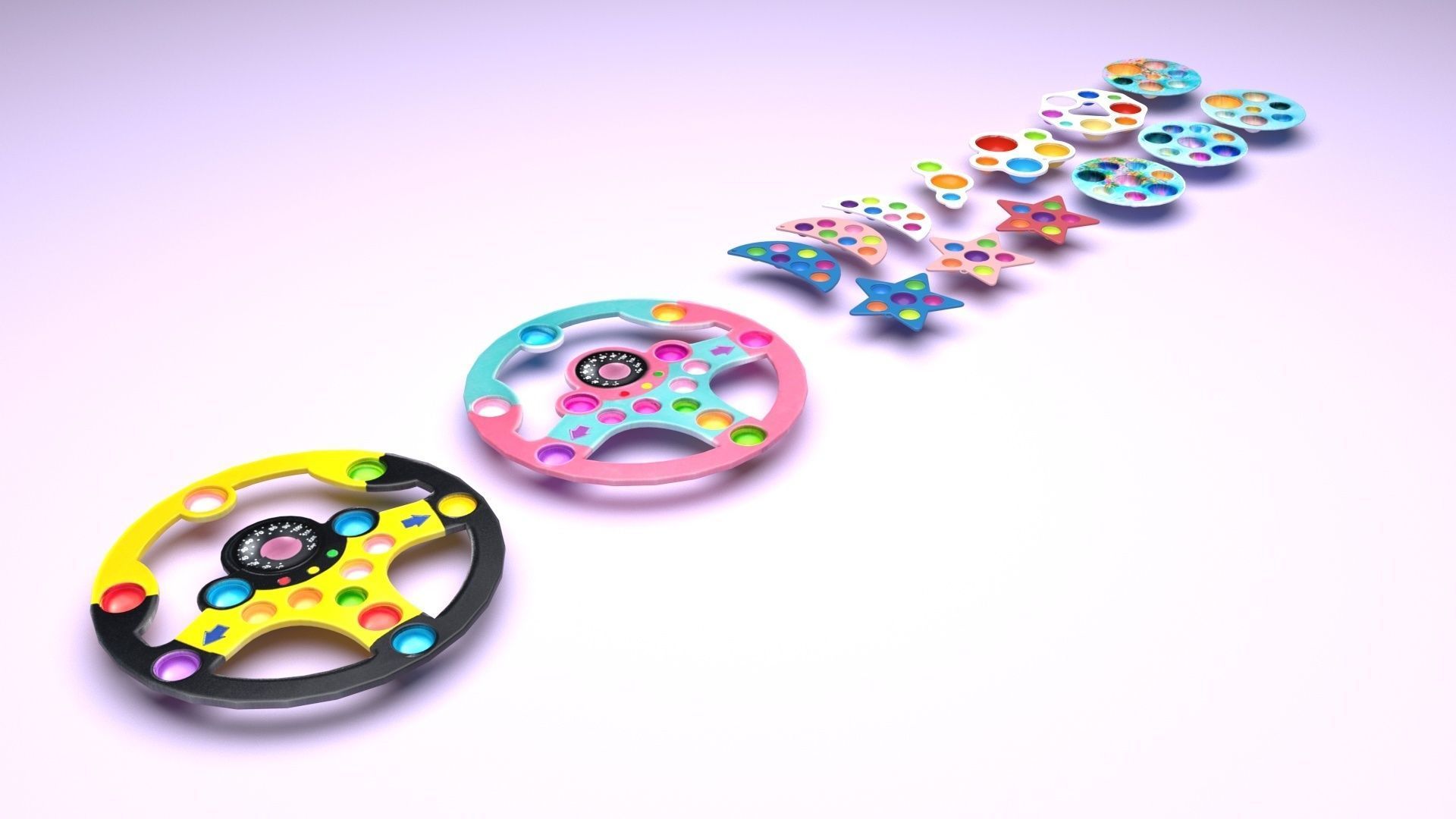 Simple Dimples Set 3D model | CGTrader