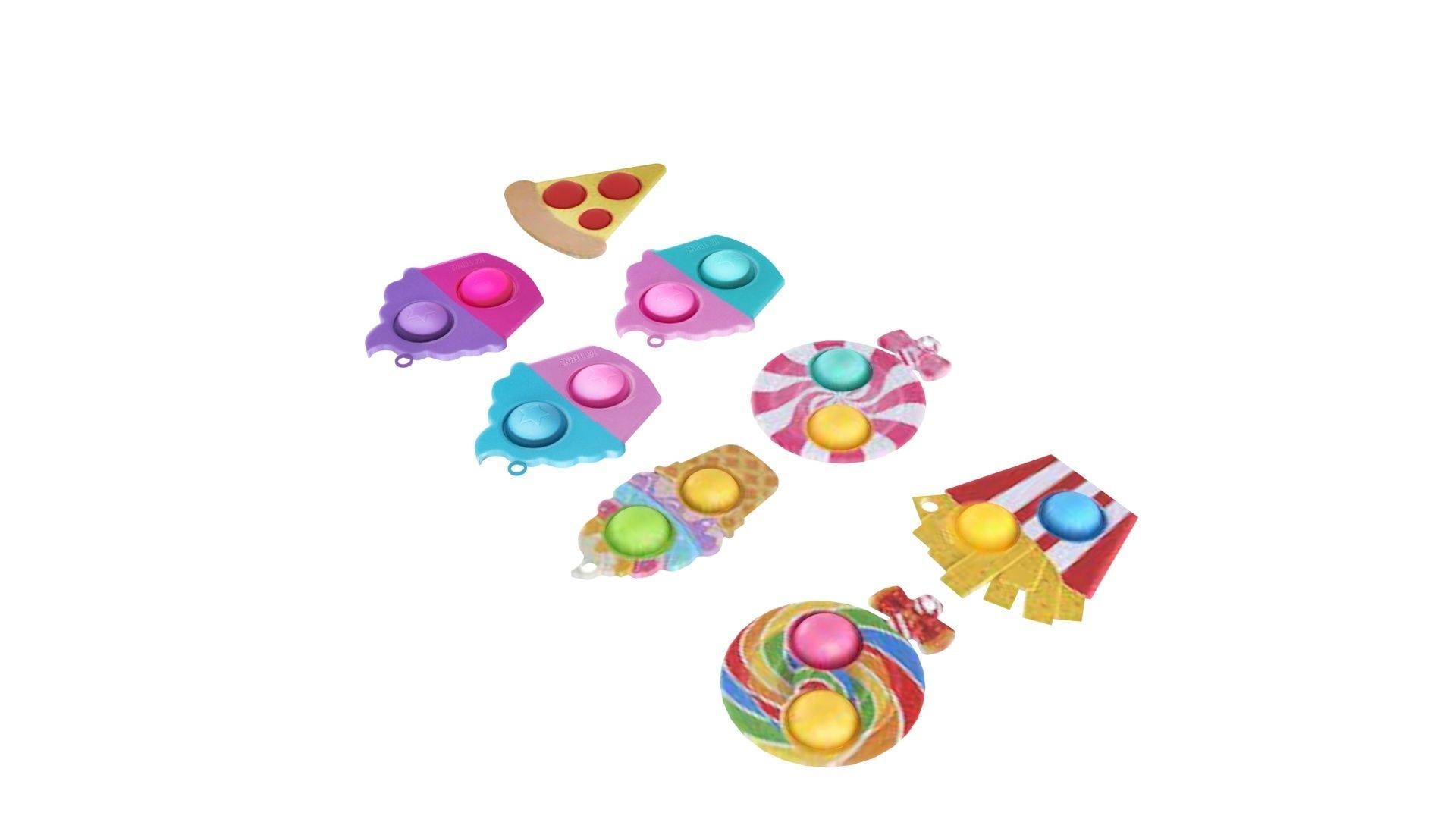 Fast Food Simple Dimples Set 3D model | CGTrader