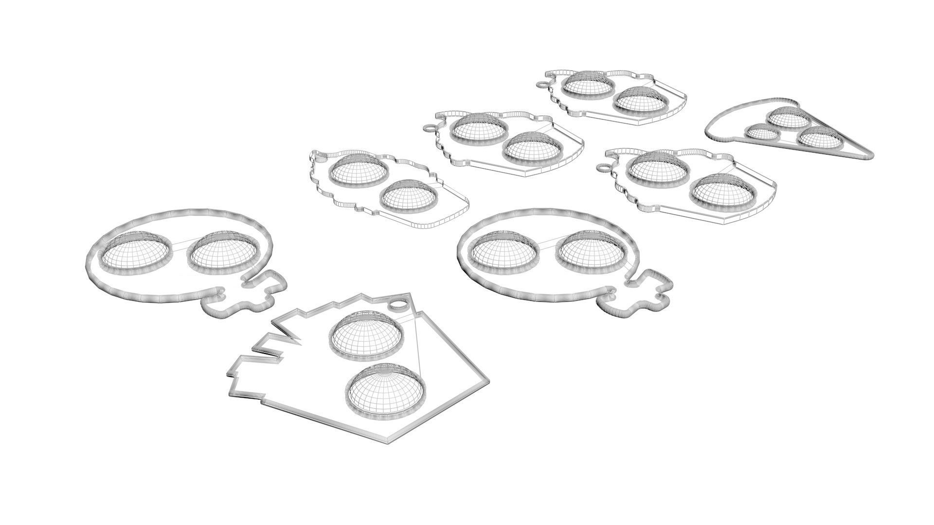 Fast Food Simple Dimples Set 3D model | CGTrader