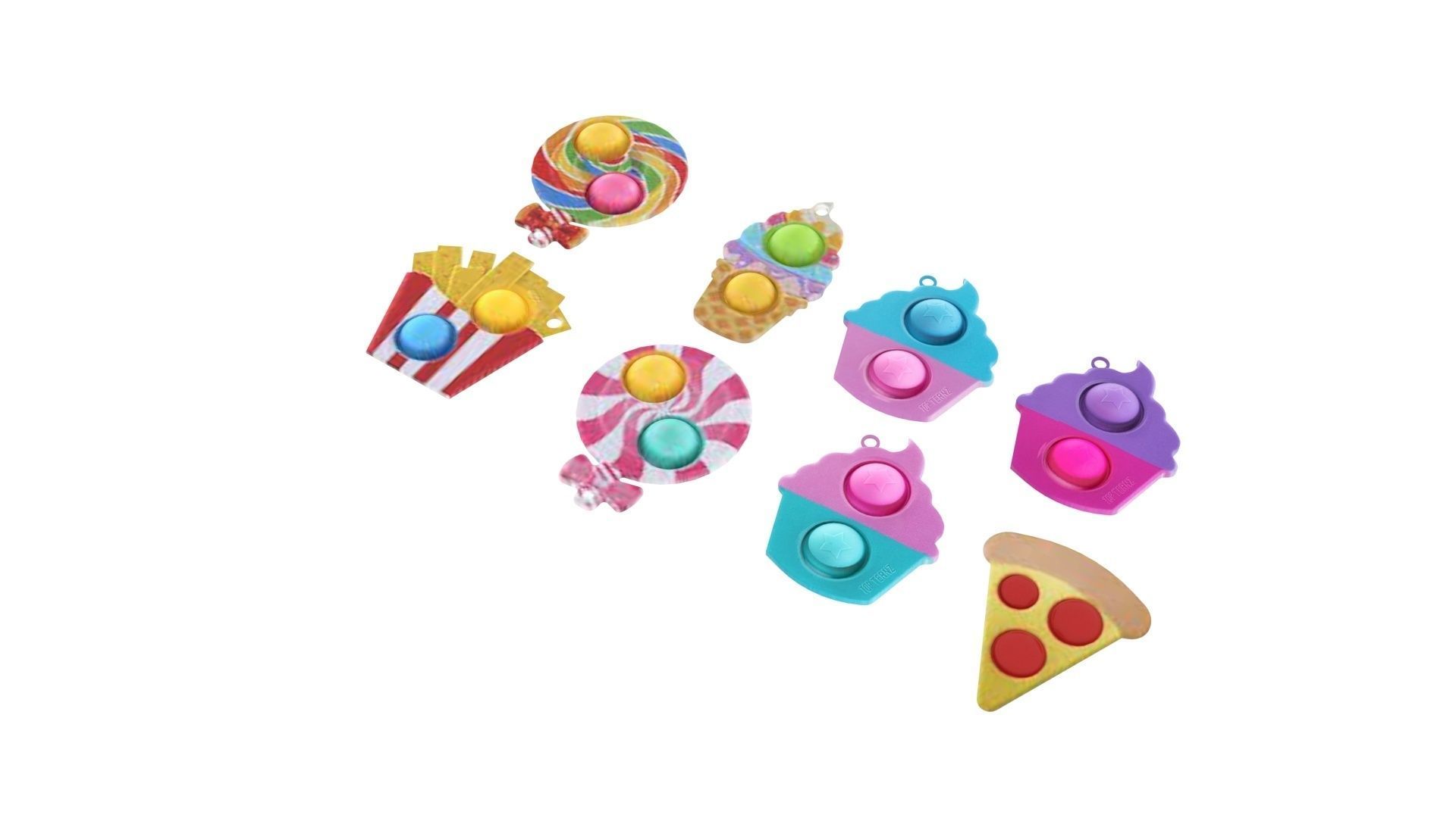 Fast Food Simple Dimples Set 3D model | CGTrader