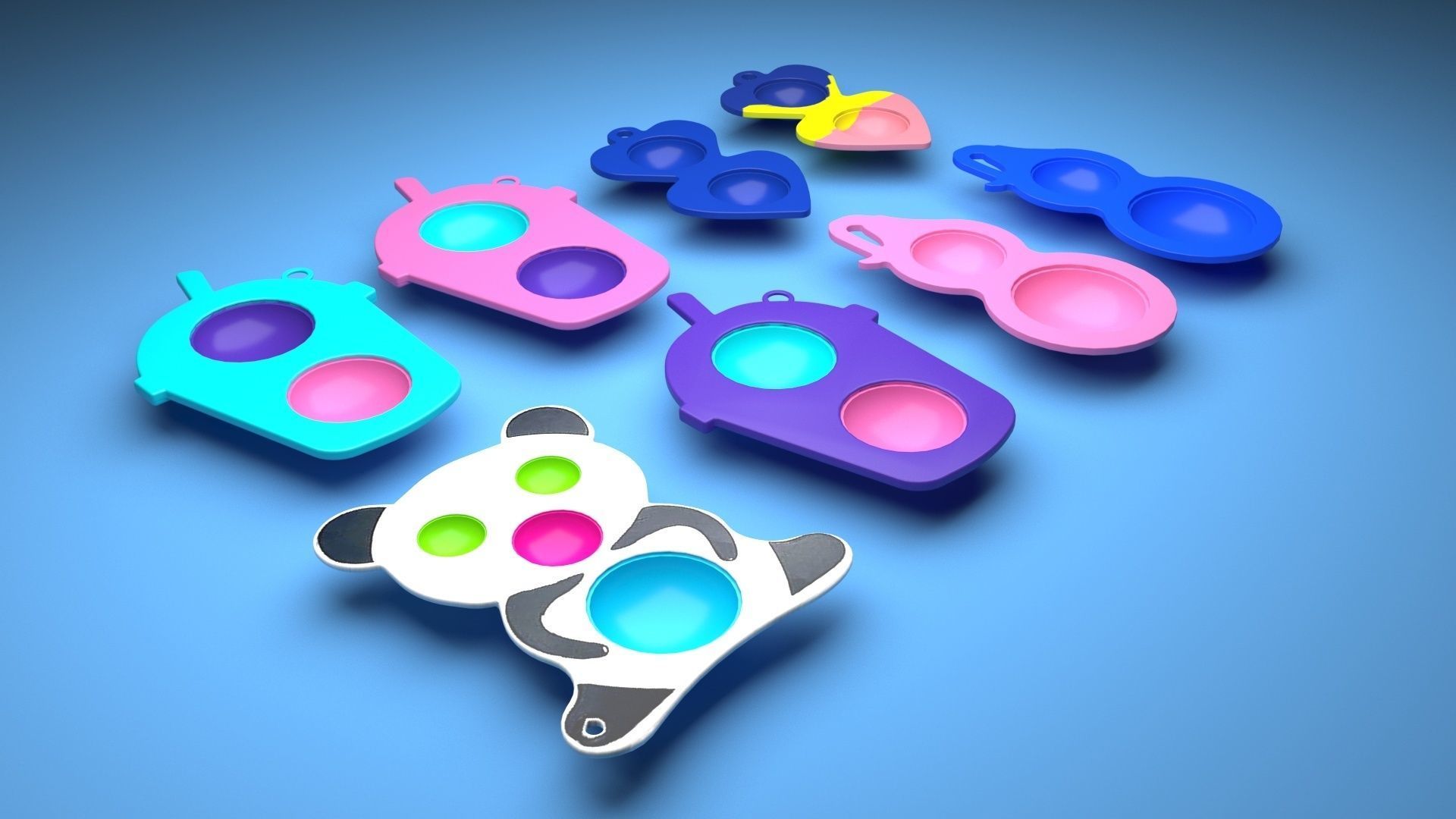 Simple Dimples Set 3D model | CGTrader