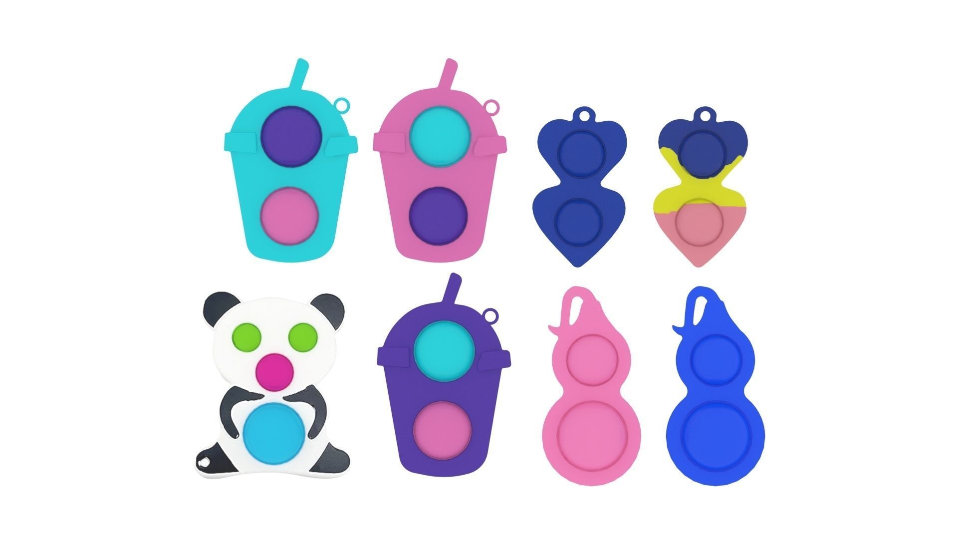 Simple Dimples Set 3D model | CGTrader