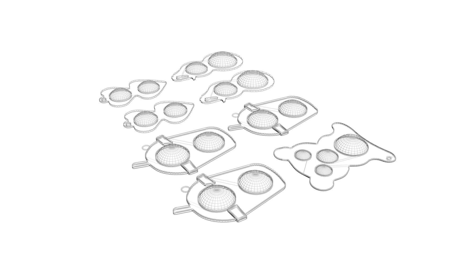 Simple Dimples Set 3D model | CGTrader