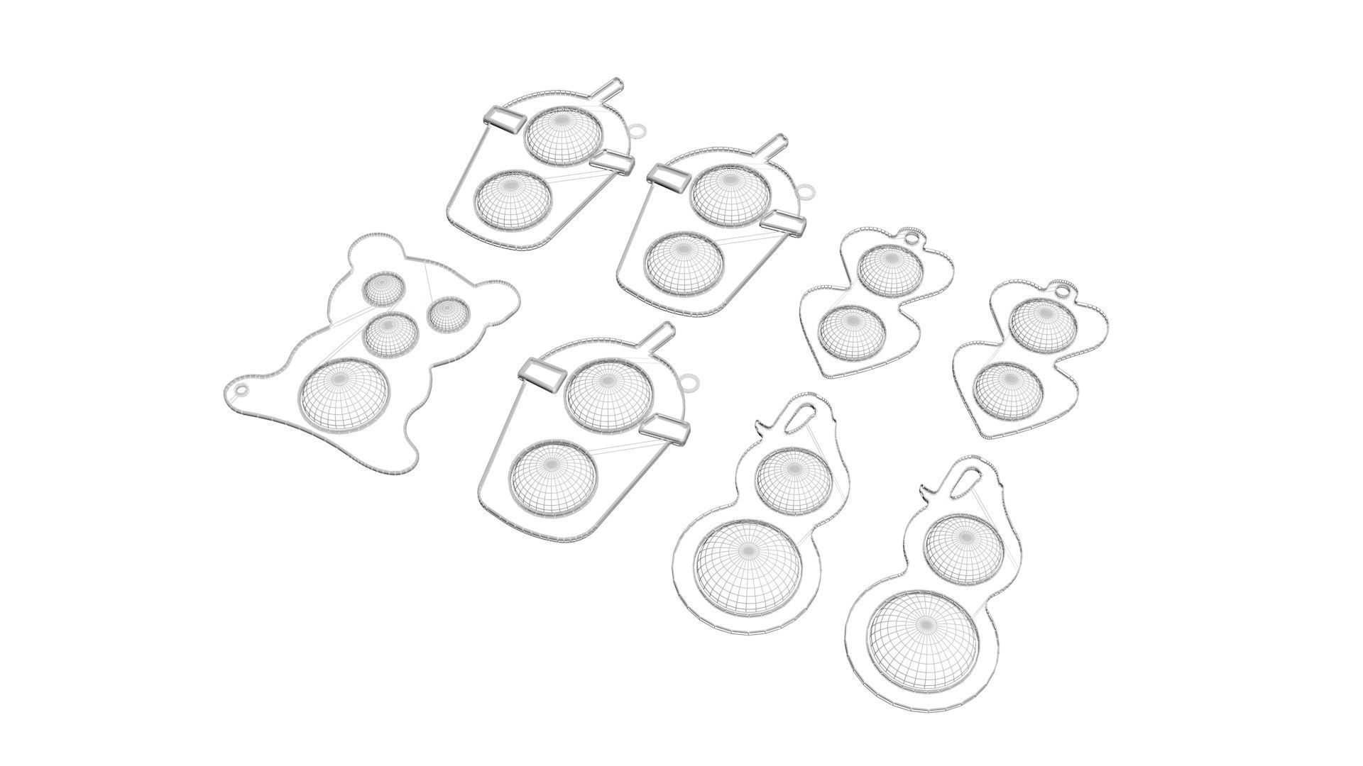 Simple Dimples Set 3D model | CGTrader