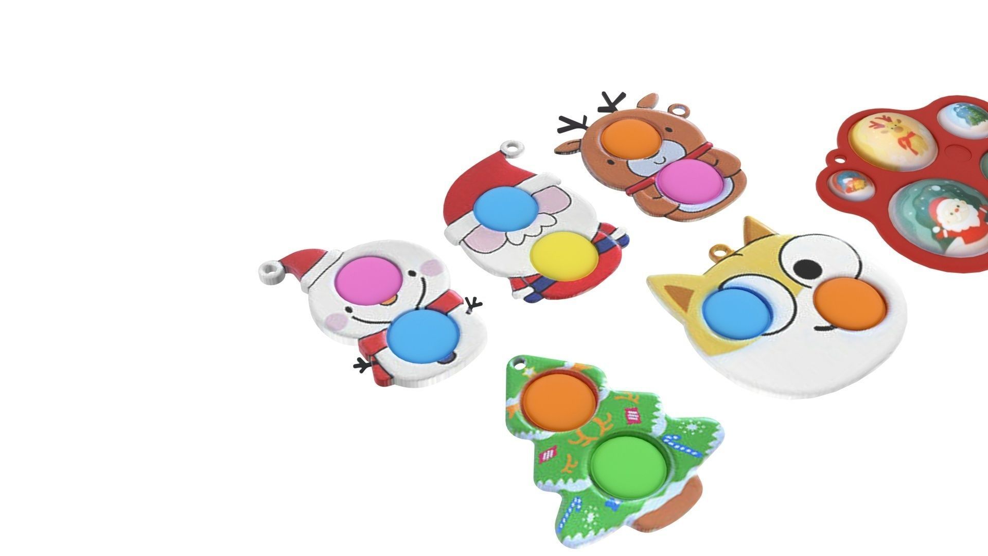 Christmas Simple Dimples Set 3D model | CGTrader