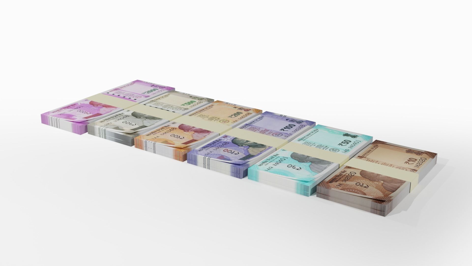 3D model Indian rupees notes VR / AR / low-poly | CGTrader