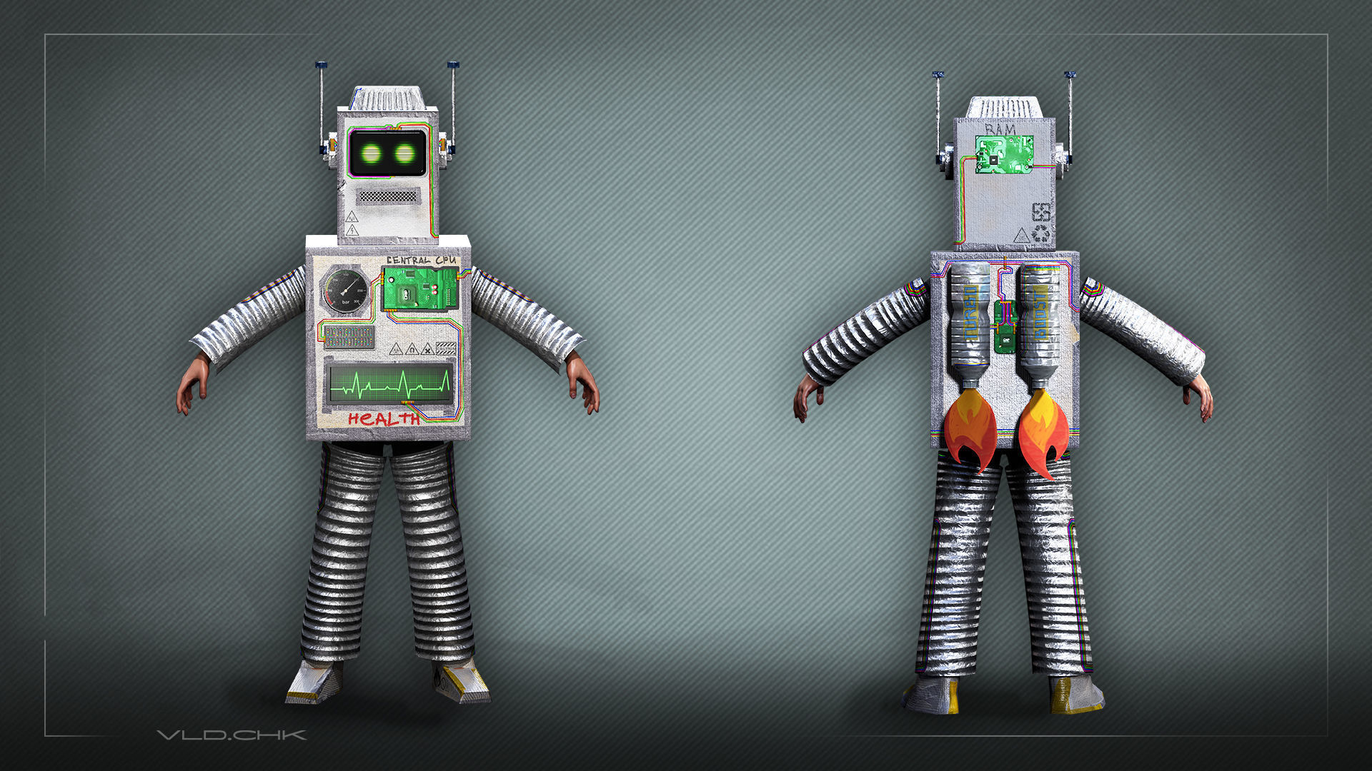 3D model Space Cardboard Boy VR / AR / low-poly | CGTrader