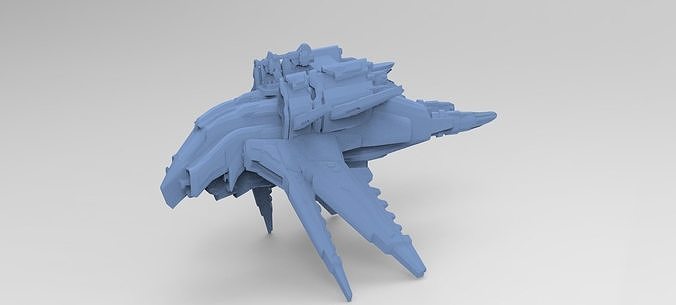 Sci-Fi Insectoid ship base 2 3D model | CGTrader