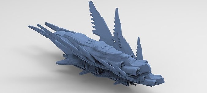 Sci-Fi Insectoid ship base 4 3D model | CGTrader