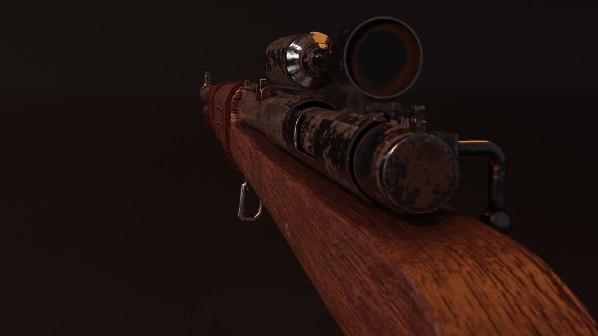KAR98 wooden rifle free 3D model | CGTrader