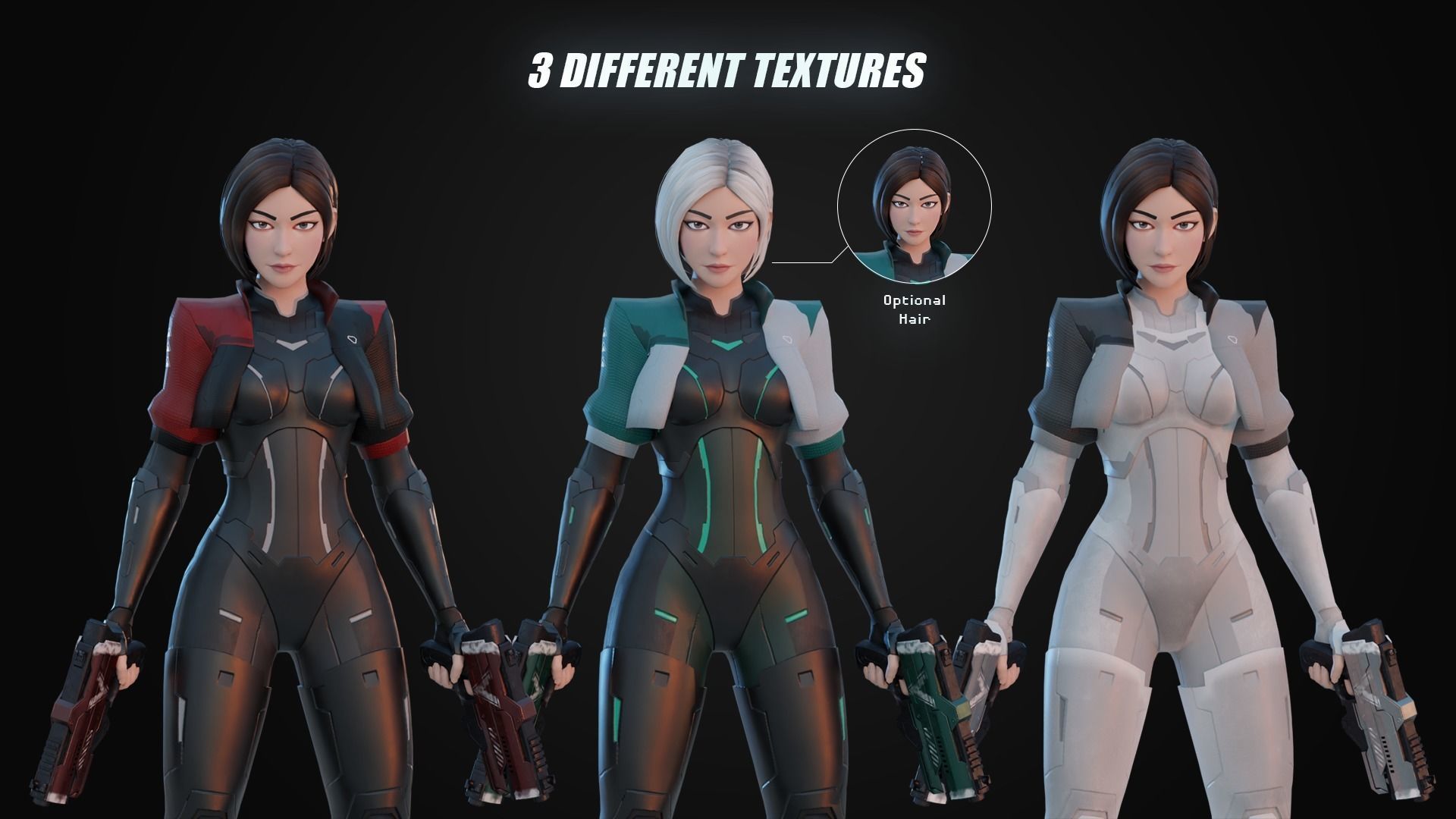 3D model Futuristic Agent - Venus VR / AR / low-poly | CGTrader