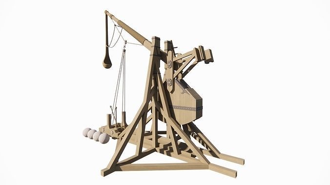 3D model catapult-MEDIEVAL Trebuchet VR / AR / low-poly | CGTrader