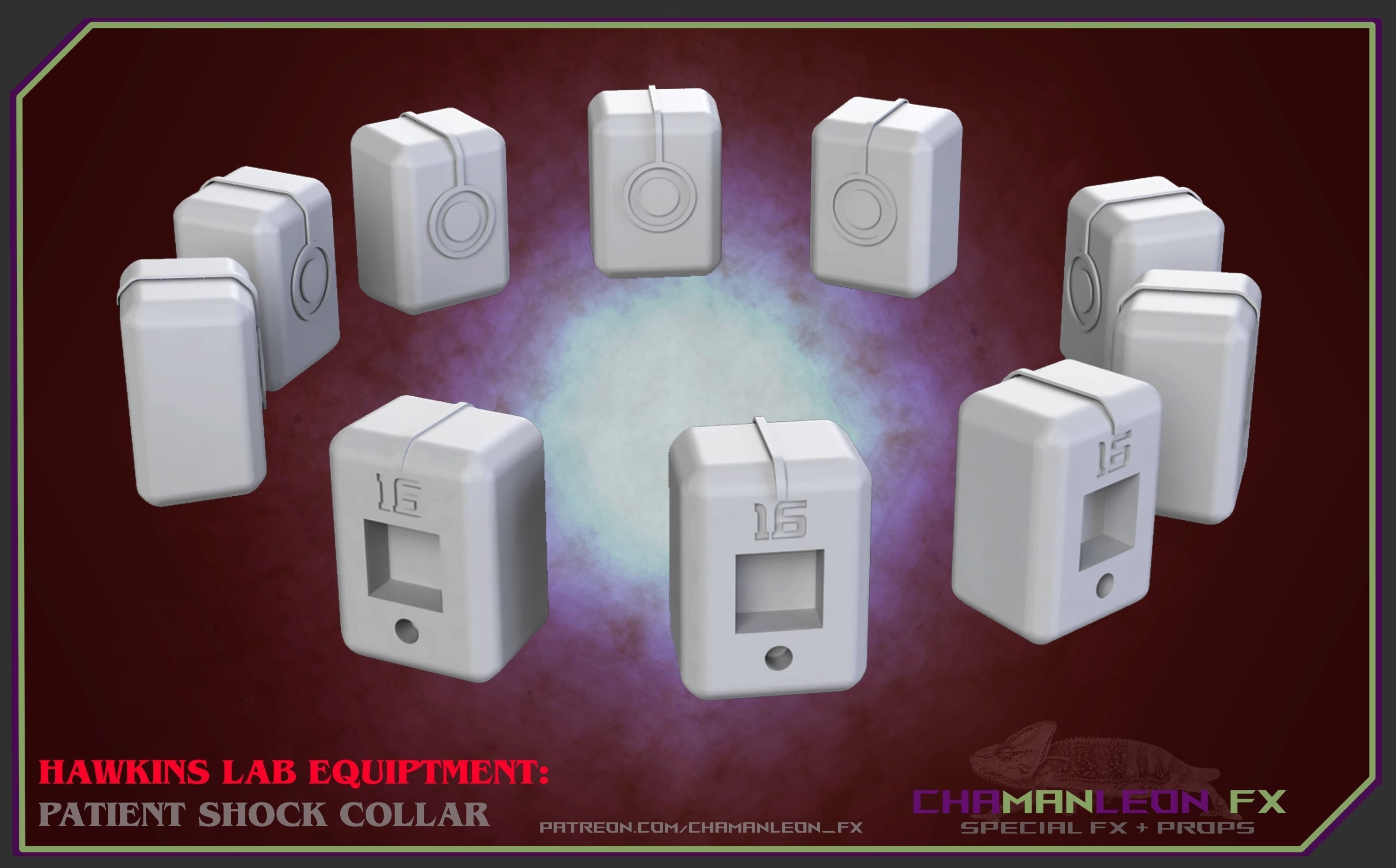 Hawkins Lab Shock Collar Stranger Things Cosplay 3D model 3D printable ...