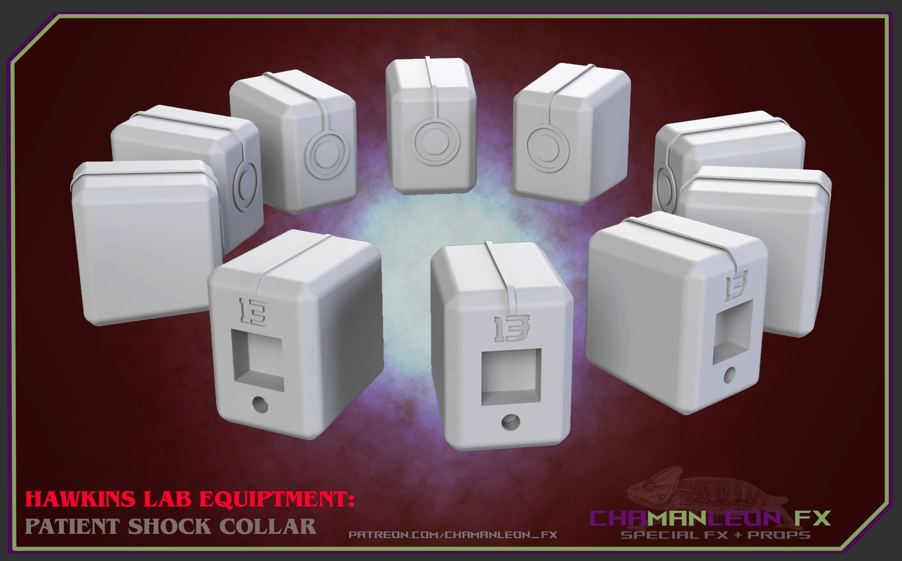 Hawkins Lab Shock Collar Stranger Things Cosplay 3D model 3D printable ...