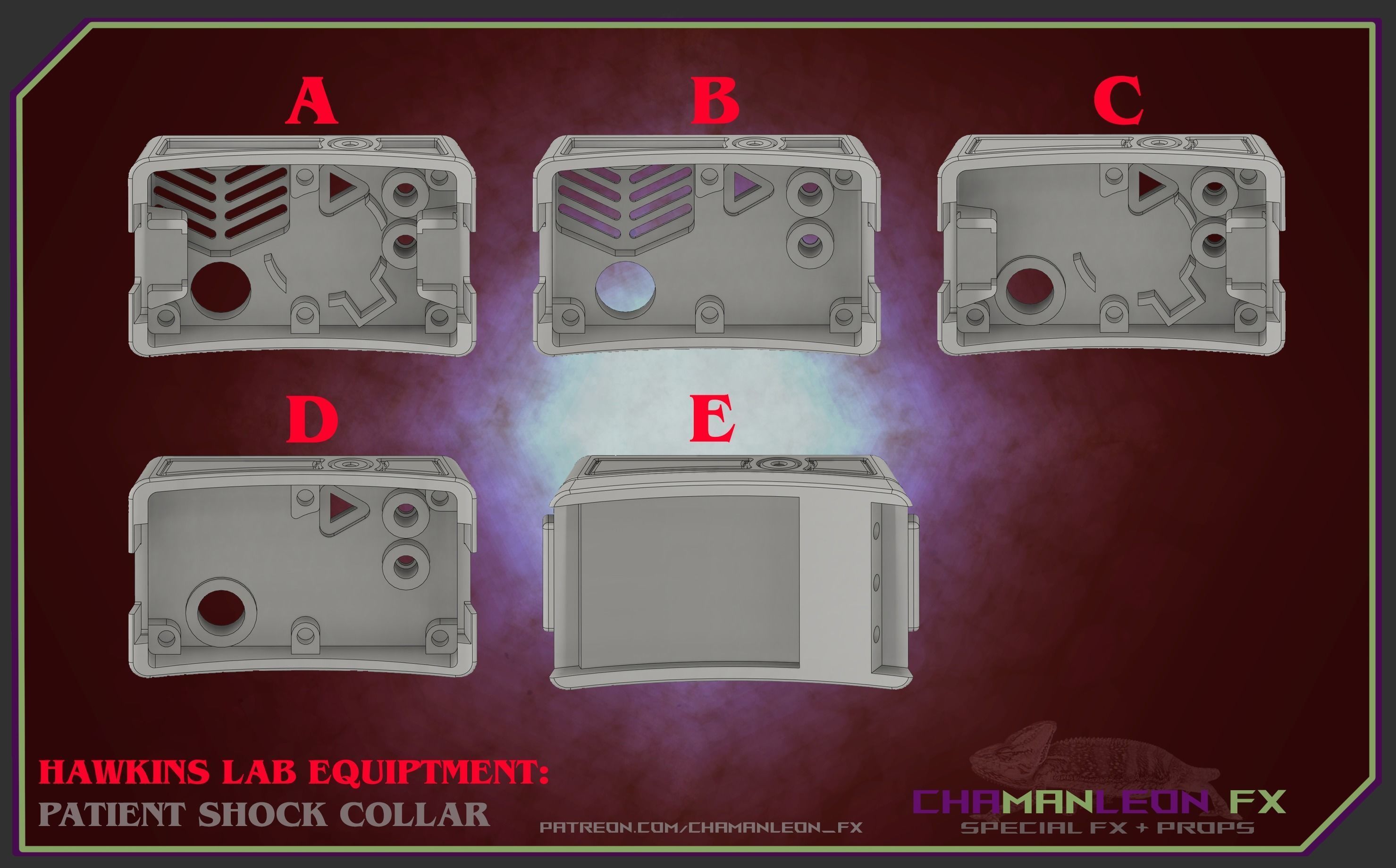 Hawkins Lab Shock Collar Stranger Things Cosplay 3D model 3D printable ...