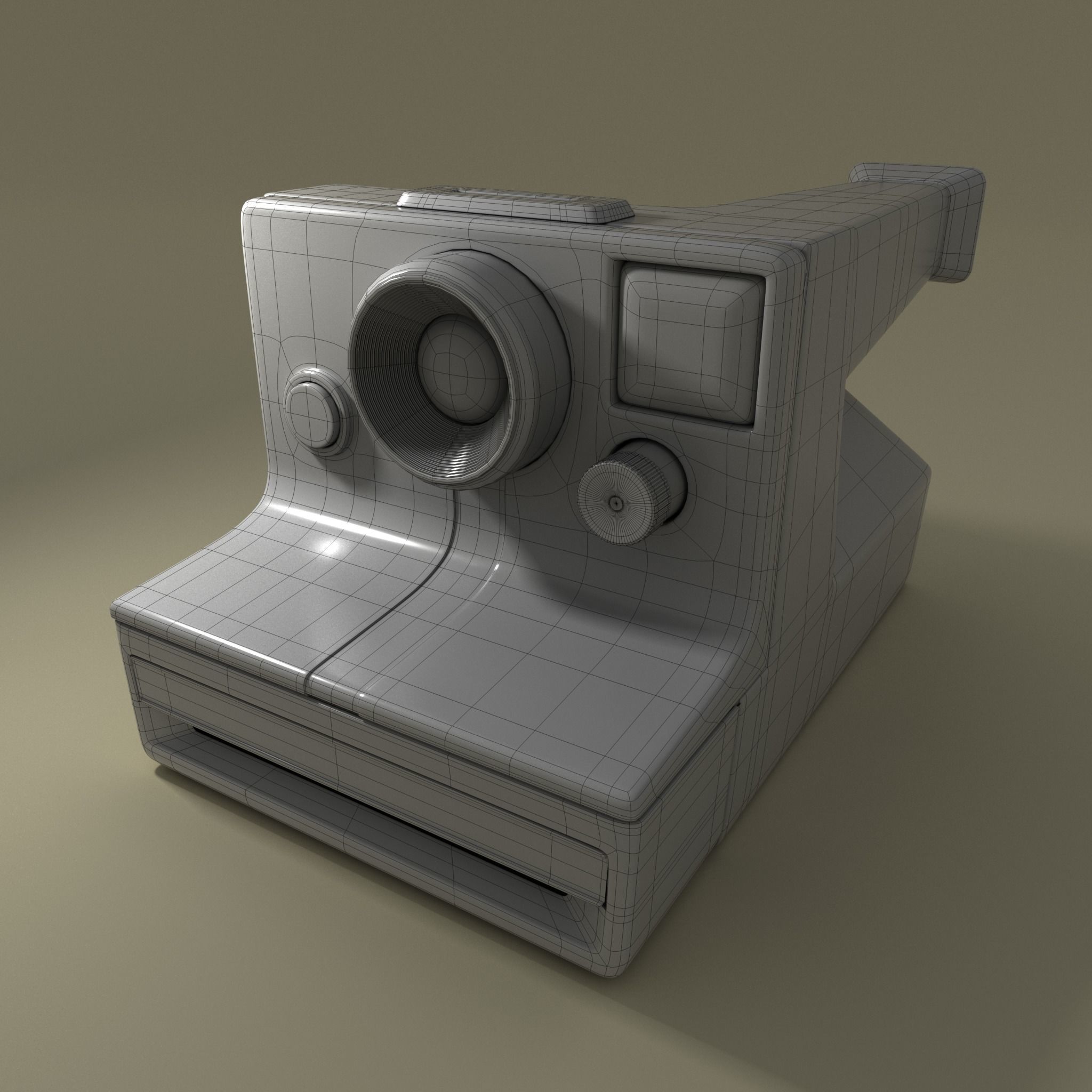 Generic Polaroid-Style Instant Camera 3D model | CGTrader