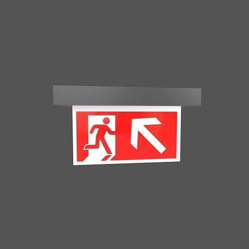 3D model Exit Sign v1 014 VR / AR / low-poly | CGTrader
