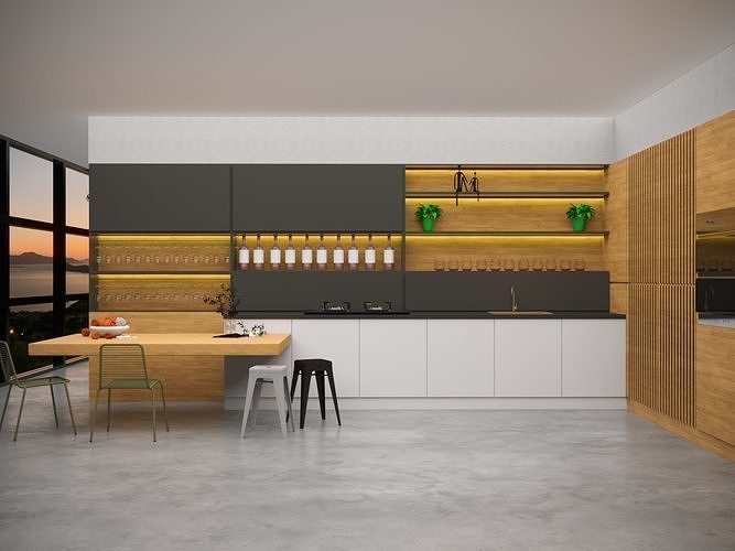 Kitchen lighting 3D model | CGTrader