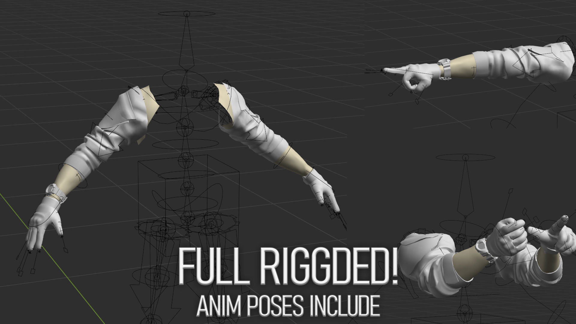 3D model AAA MODULAR FPS ARMS PACK VR / AR / low-poly | CGTrader