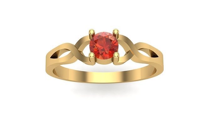 Diamond ladies ring 3D model 3D printable | CGTrader