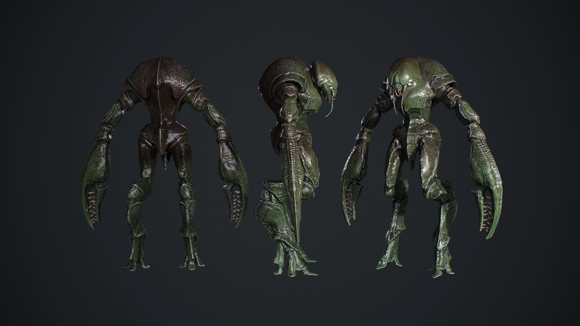 3D model Crab Creature VR / AR / low-poly rigged animated | CGTrader