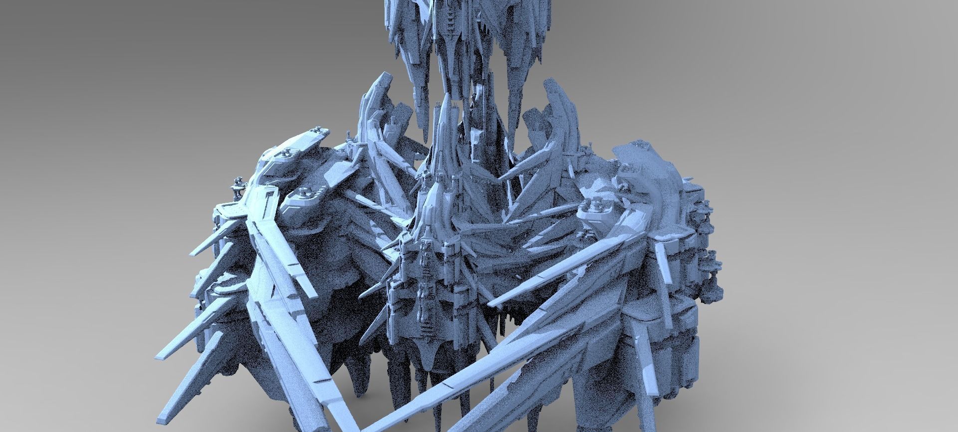 Sci-Fi Insectoid ship Towers collection 2 3D model | CGTrader