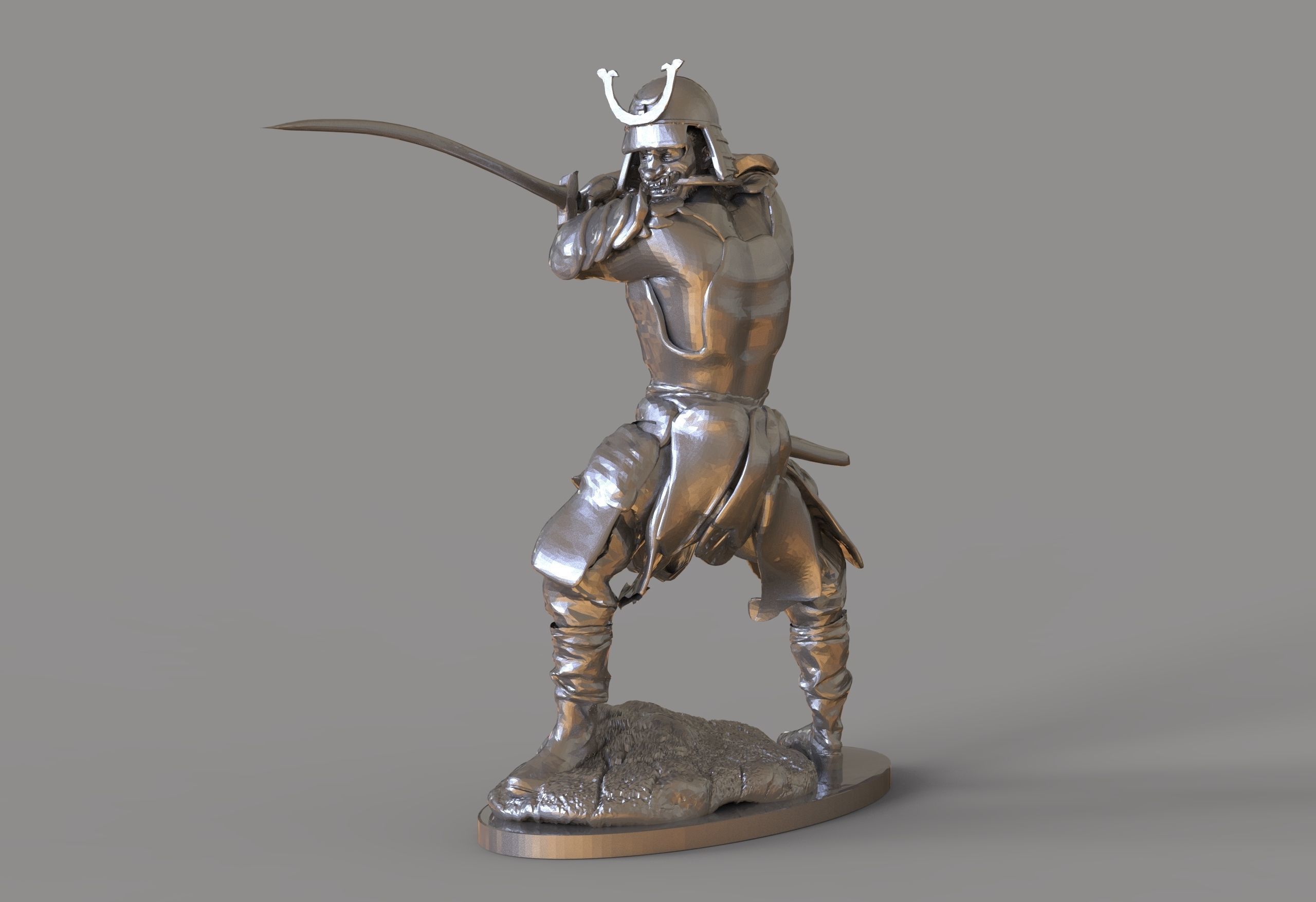 Samurai Statue 3D model 3D printable | CGTrader