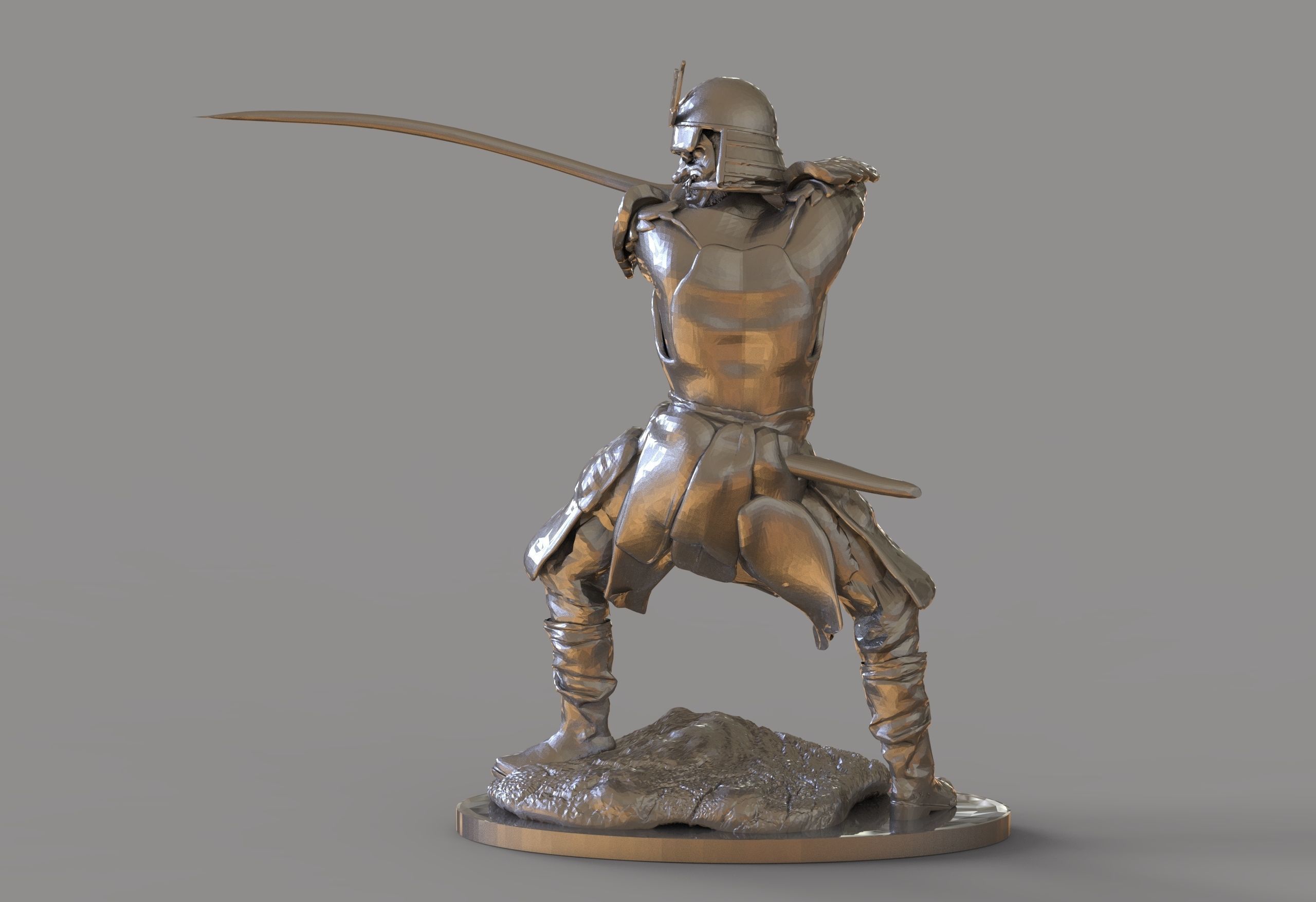 Samurai Statue 3D model 3D printable | CGTrader