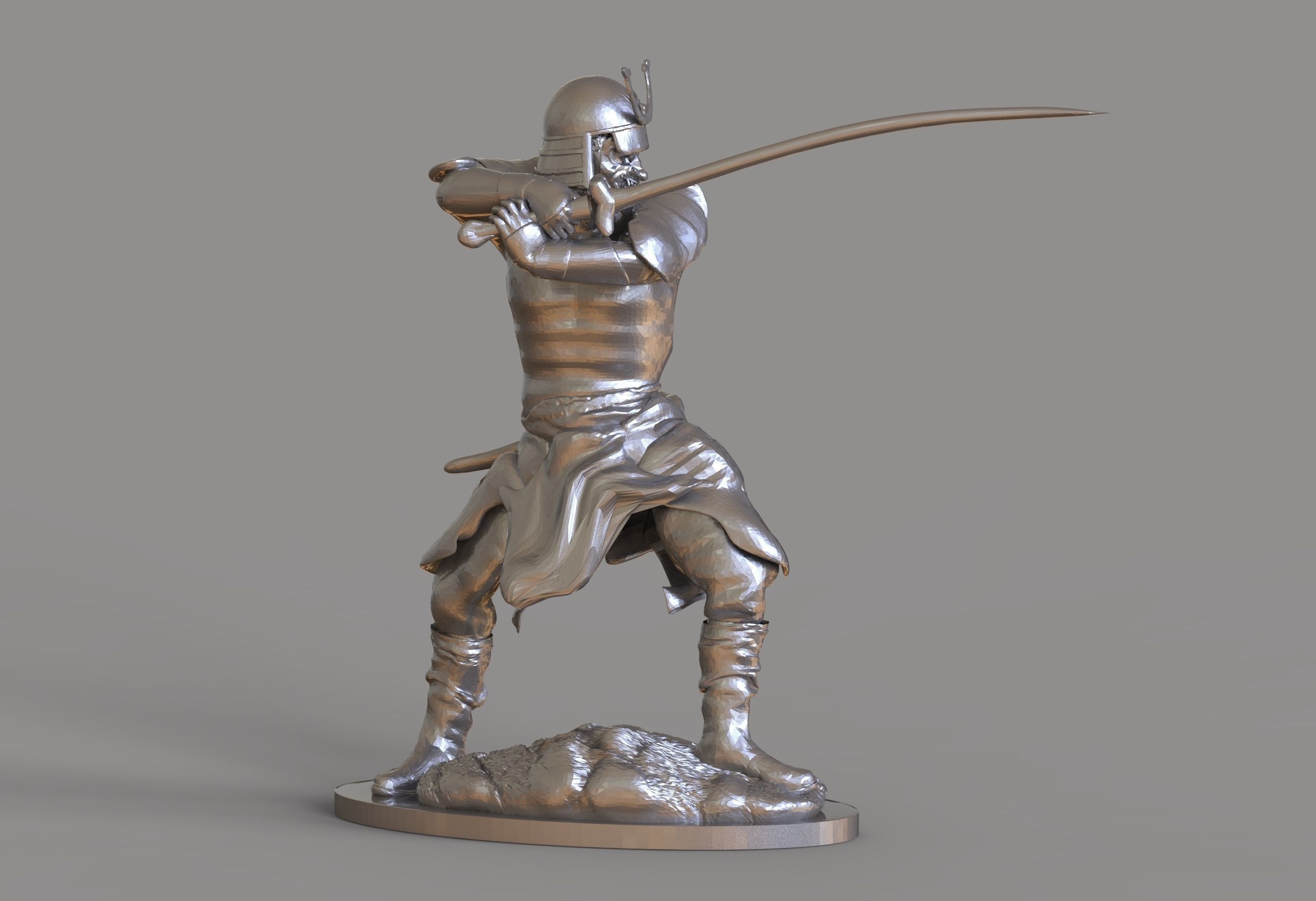Samurai Statue 3D model 3D printable | CGTrader