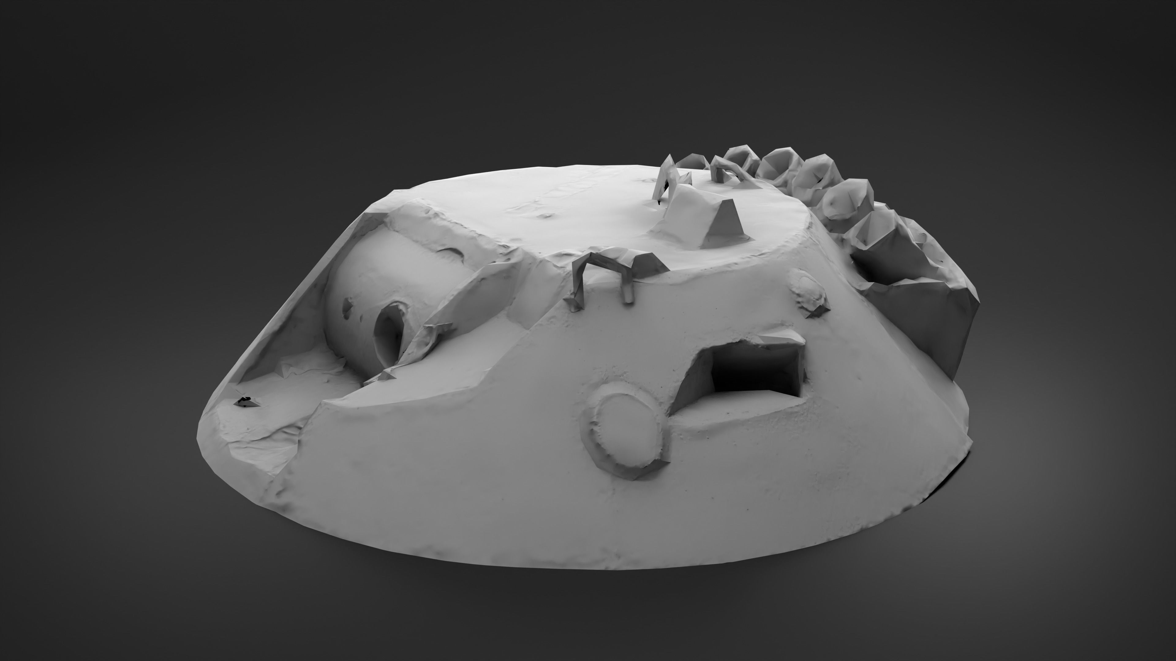 3D model Destroyed Combat Module BTR-80 turret Photoscan Game Ready VR ...