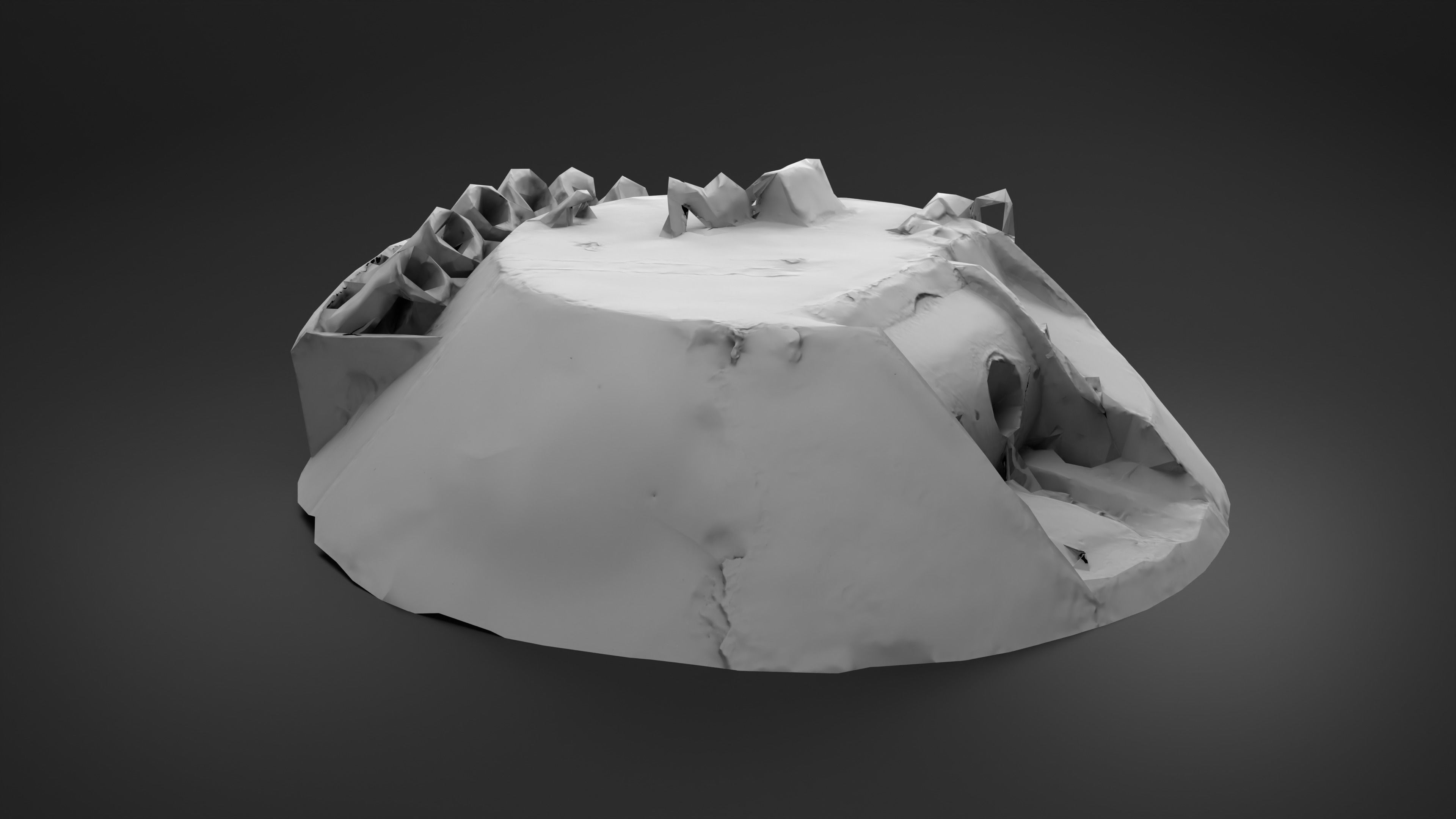 3D model Destroyed Combat Module BTR-80 turret Photoscan Game Ready VR ...