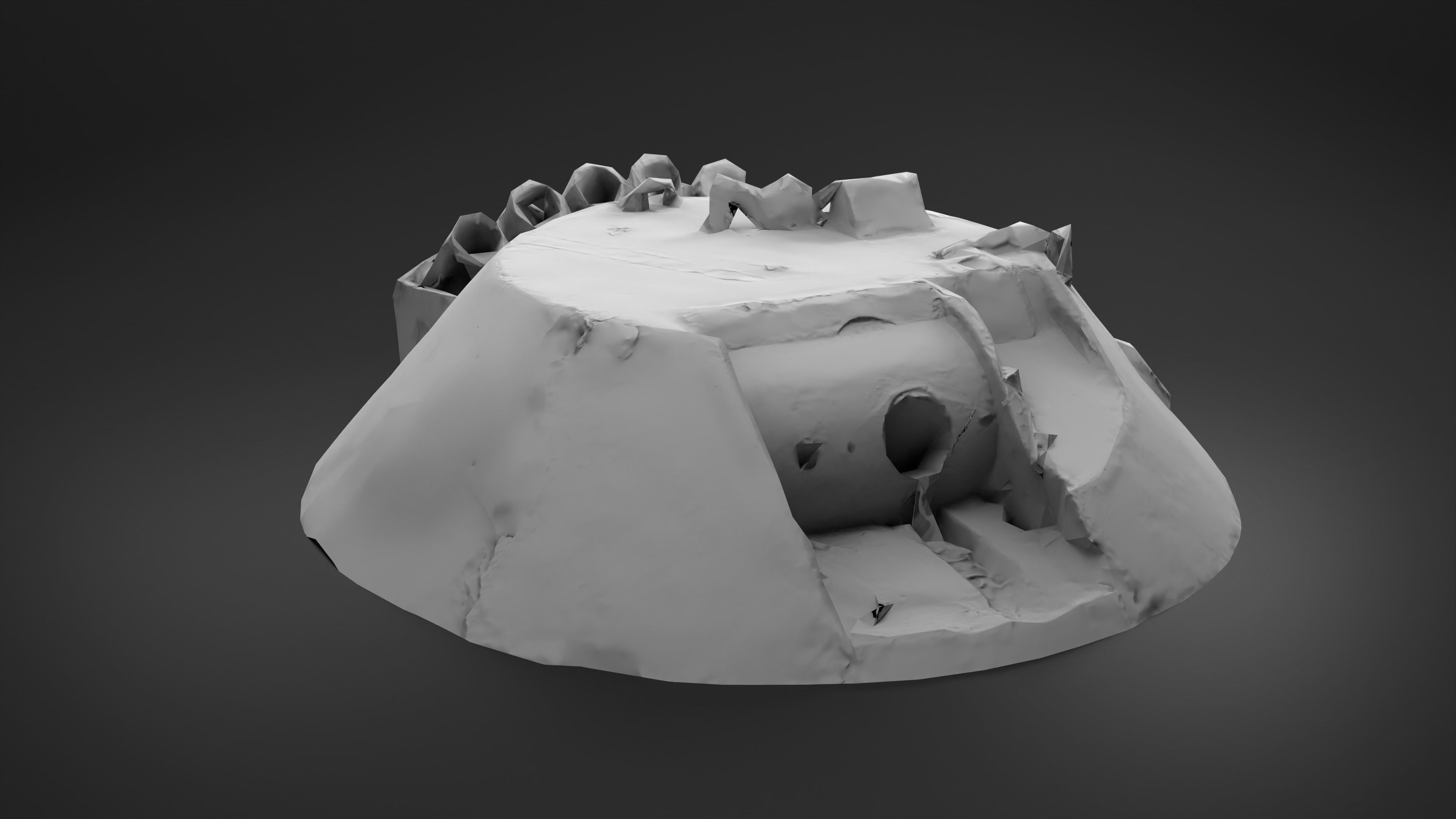 3D model Destroyed Combat Module BTR-80 turret Photoscan Game Ready VR ...