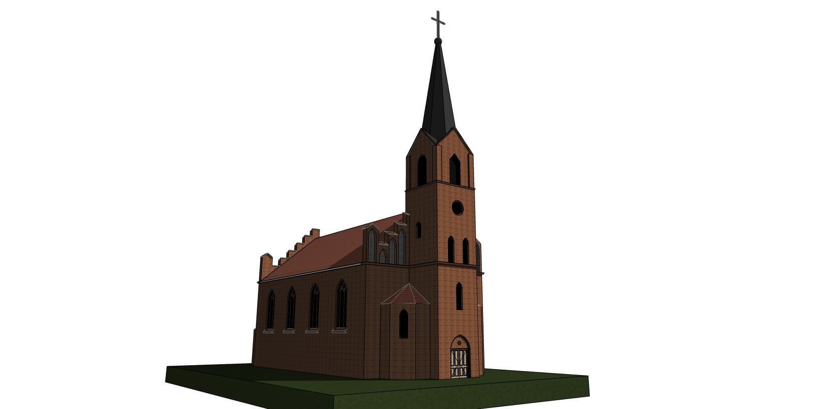 old church model in Barczewo 3D model | CGTrader