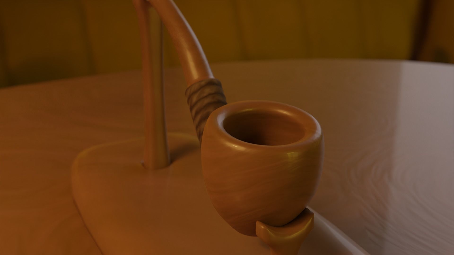 3D model Traditional Hobbit Smoking Pipe VR / AR / low-poly | CGTrader