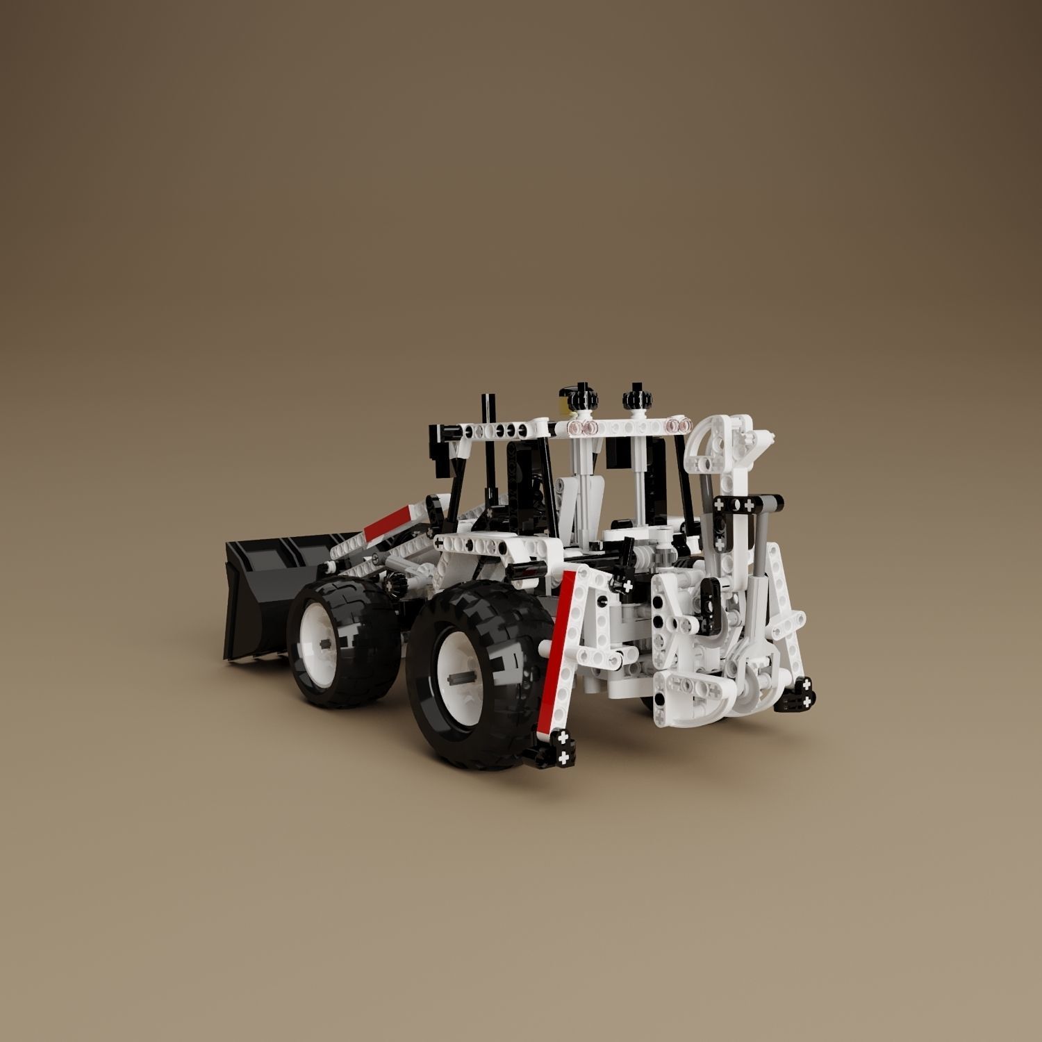 Lego Technic 8069 Backhoe Loader 3D model | CGTrader