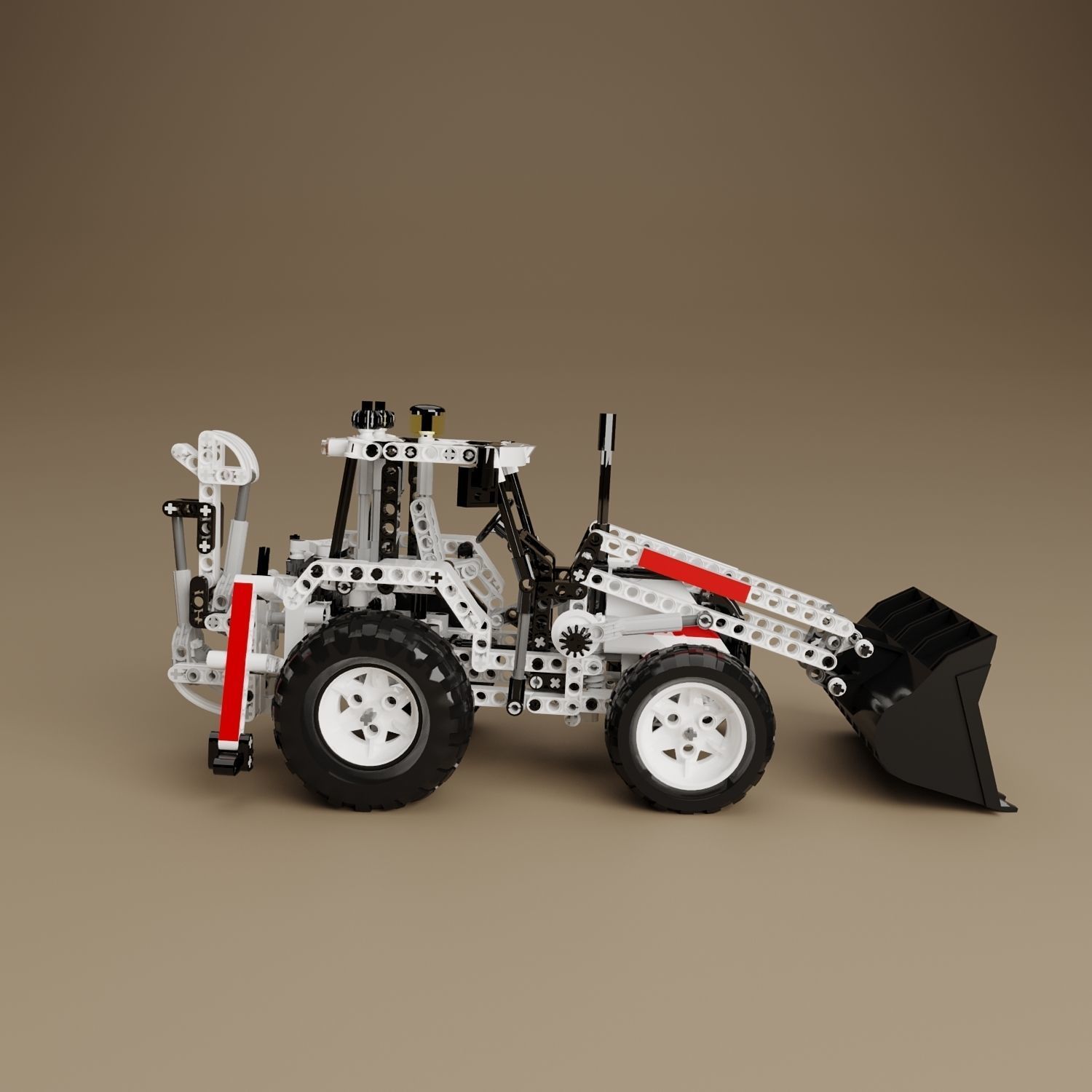 Lego Technic 8069 Backhoe Loader 3D model | CGTrader