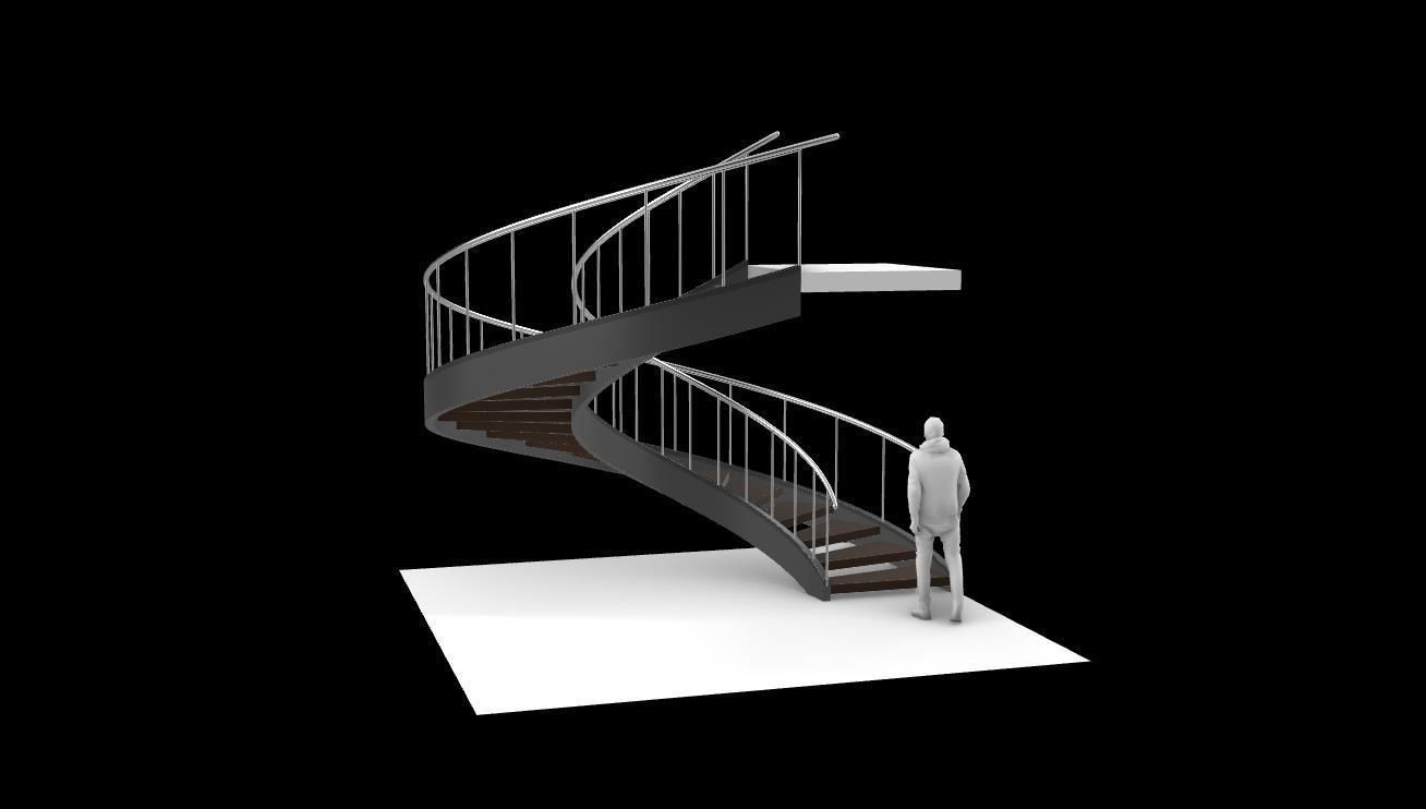 Spiral Staircase v4 Architectural Stairs 270 3D model | CGTrader