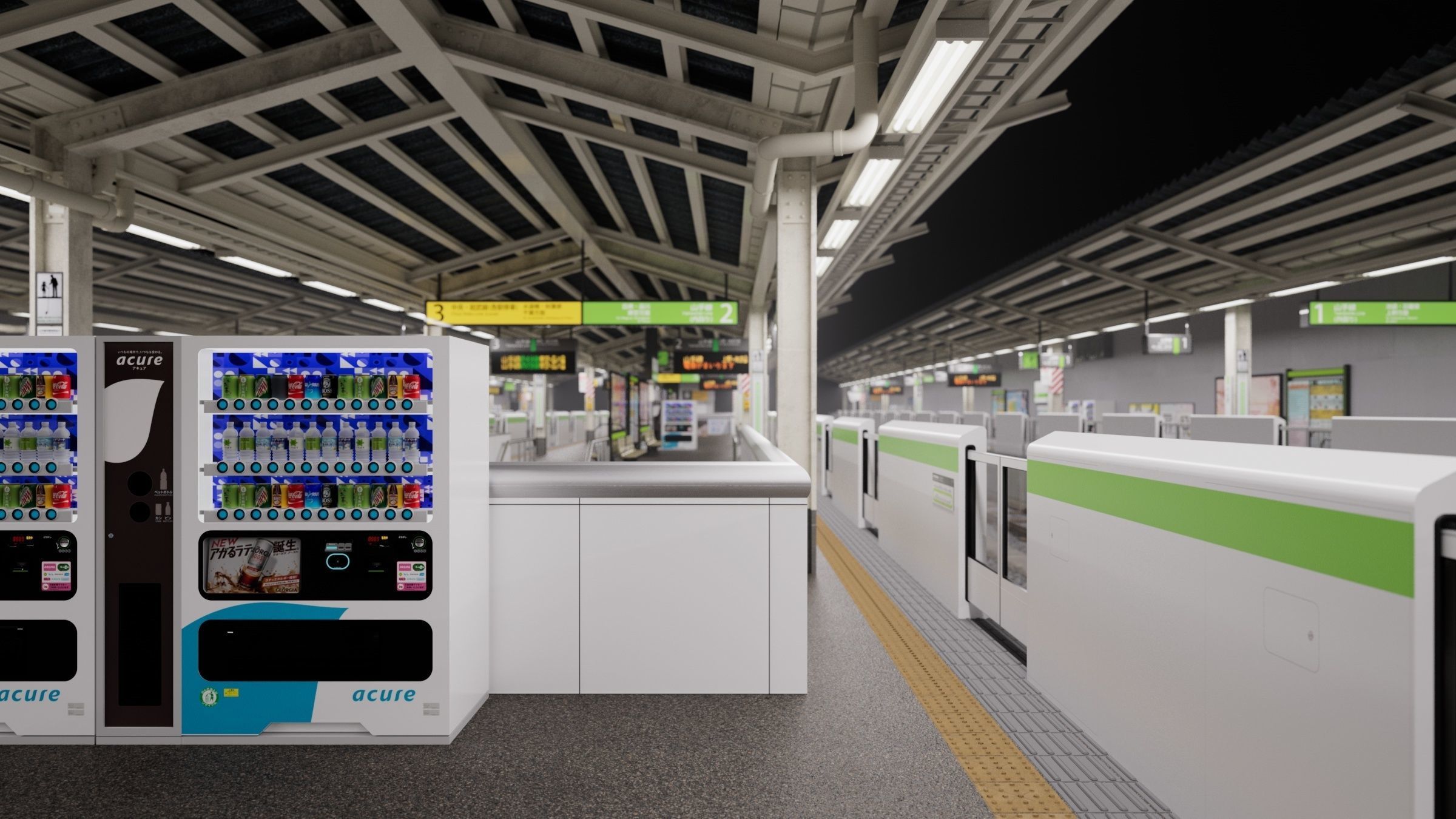 Japanese Railway station 3D model | CGTrader