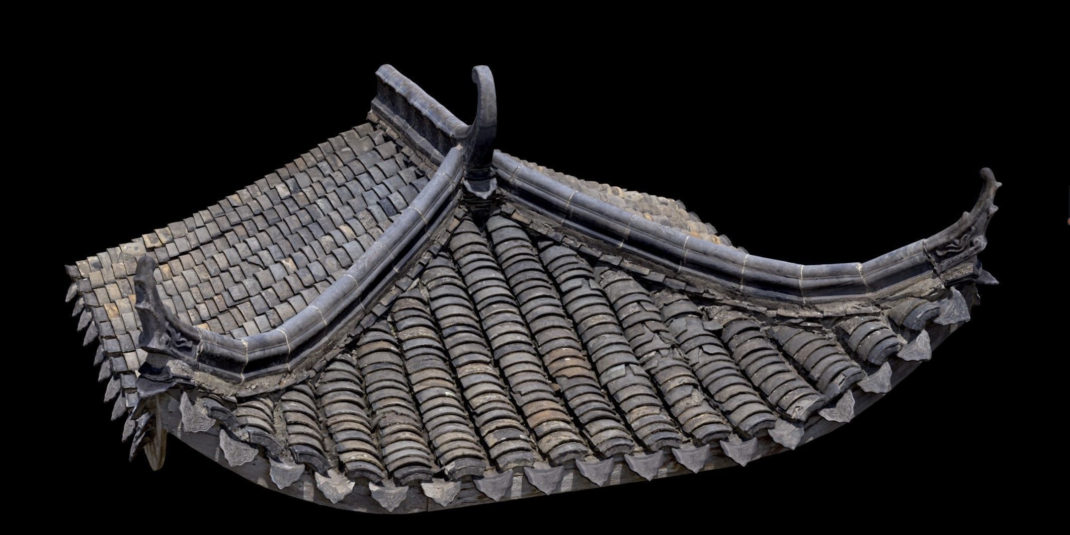 3D model Chinese ancient building roof top VR / AR / low-poly | CGTrader